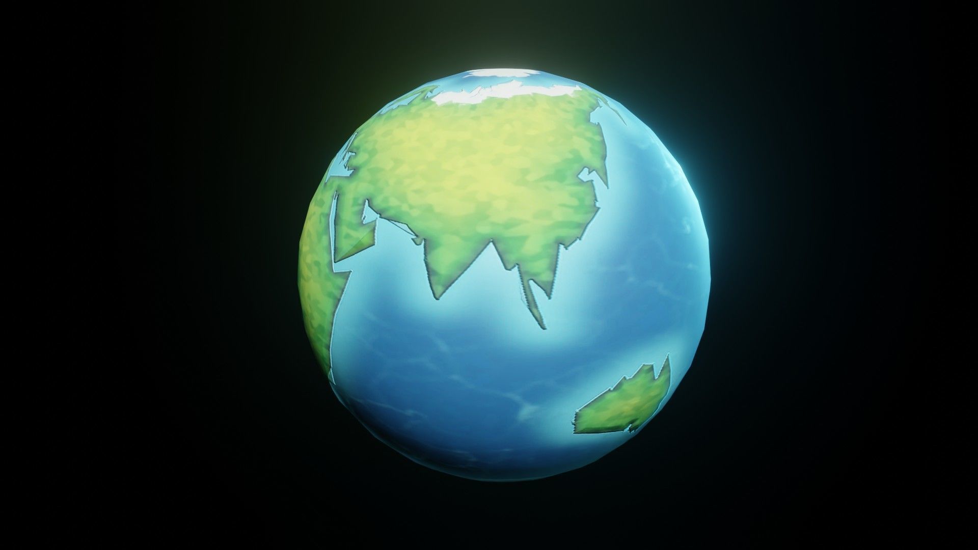 3D model Stylized Planet Earth 3D Model 2k 4k 8k Textures VR / AR / low ...