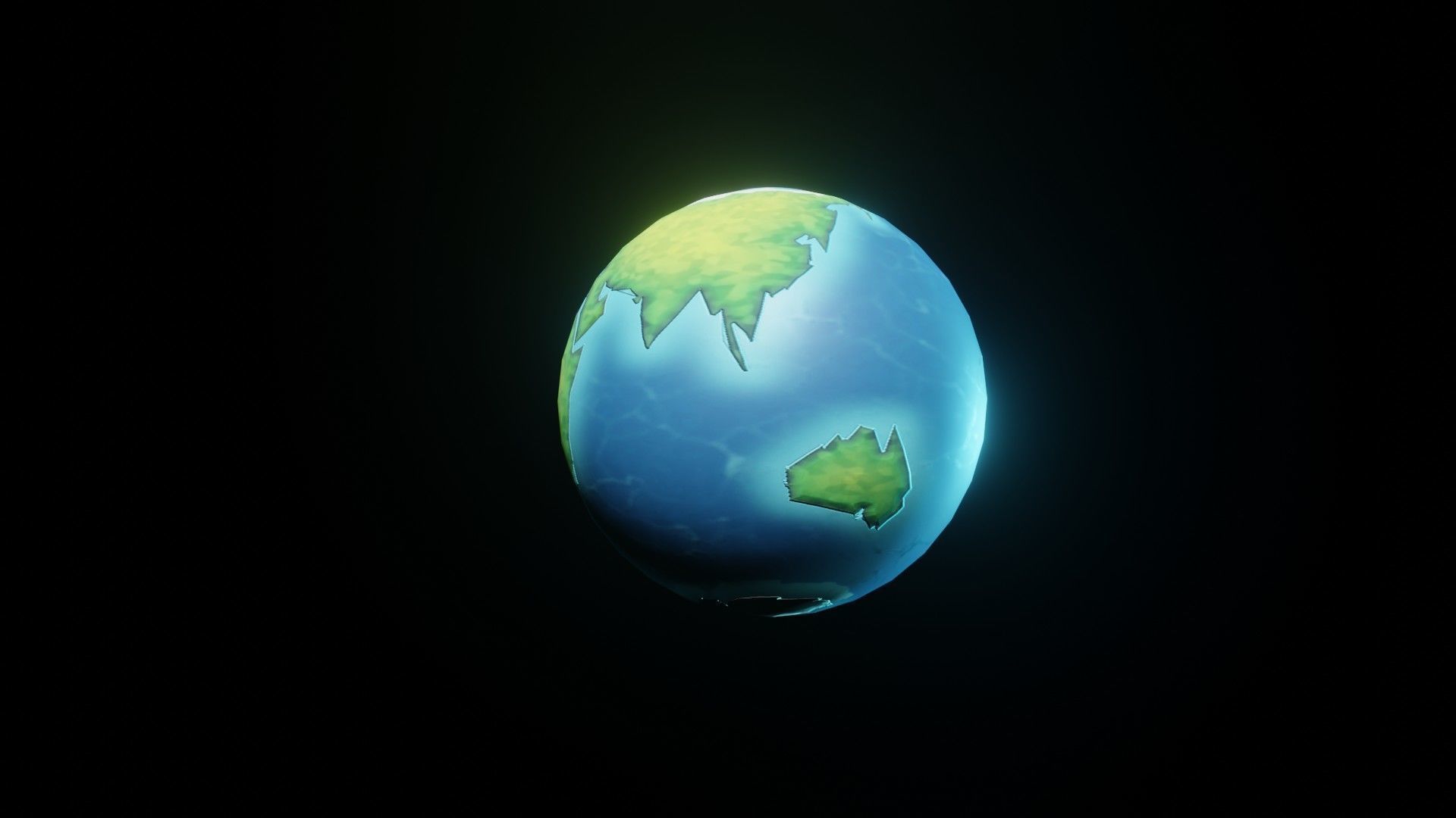 3D model Stylized Planet Earth 3D Model 2k 4k 8k Textures VR / AR / low ...