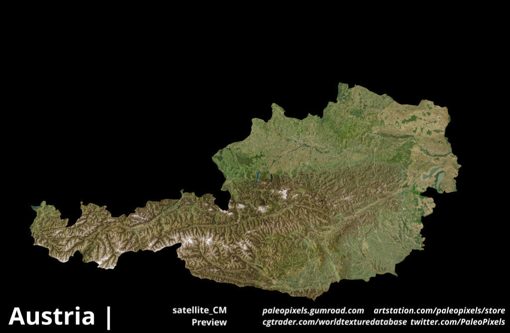 Austria Satellite High resolution Maps and masks Texture | CGTrader