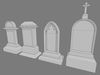 Cemetery tombstones collection VR / AR / low-poly | CGTrader
