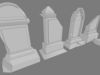 Cemetery tombstones collection VR / AR / low-poly | CGTrader