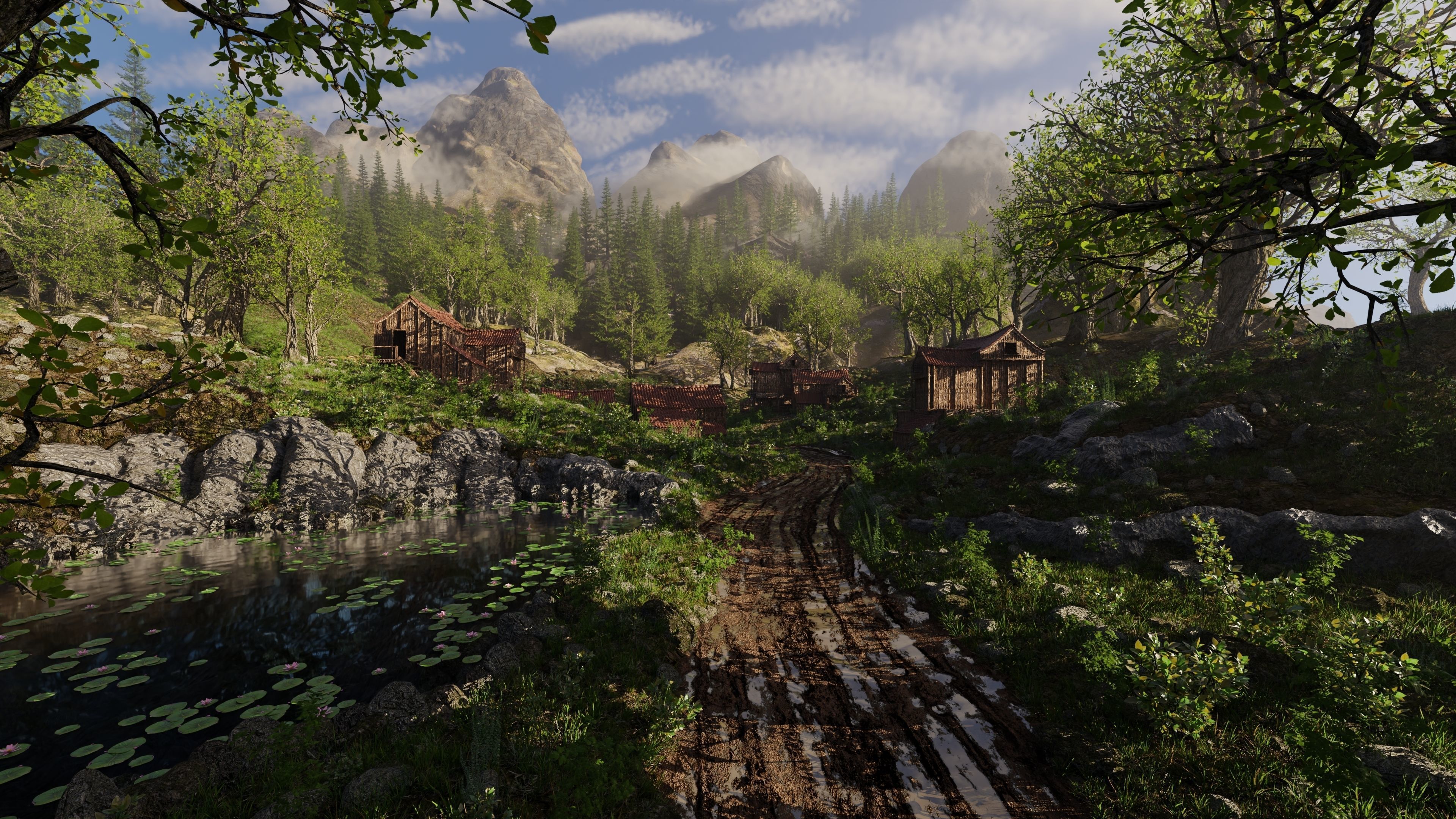 Village Scene 3D model | CGTrader