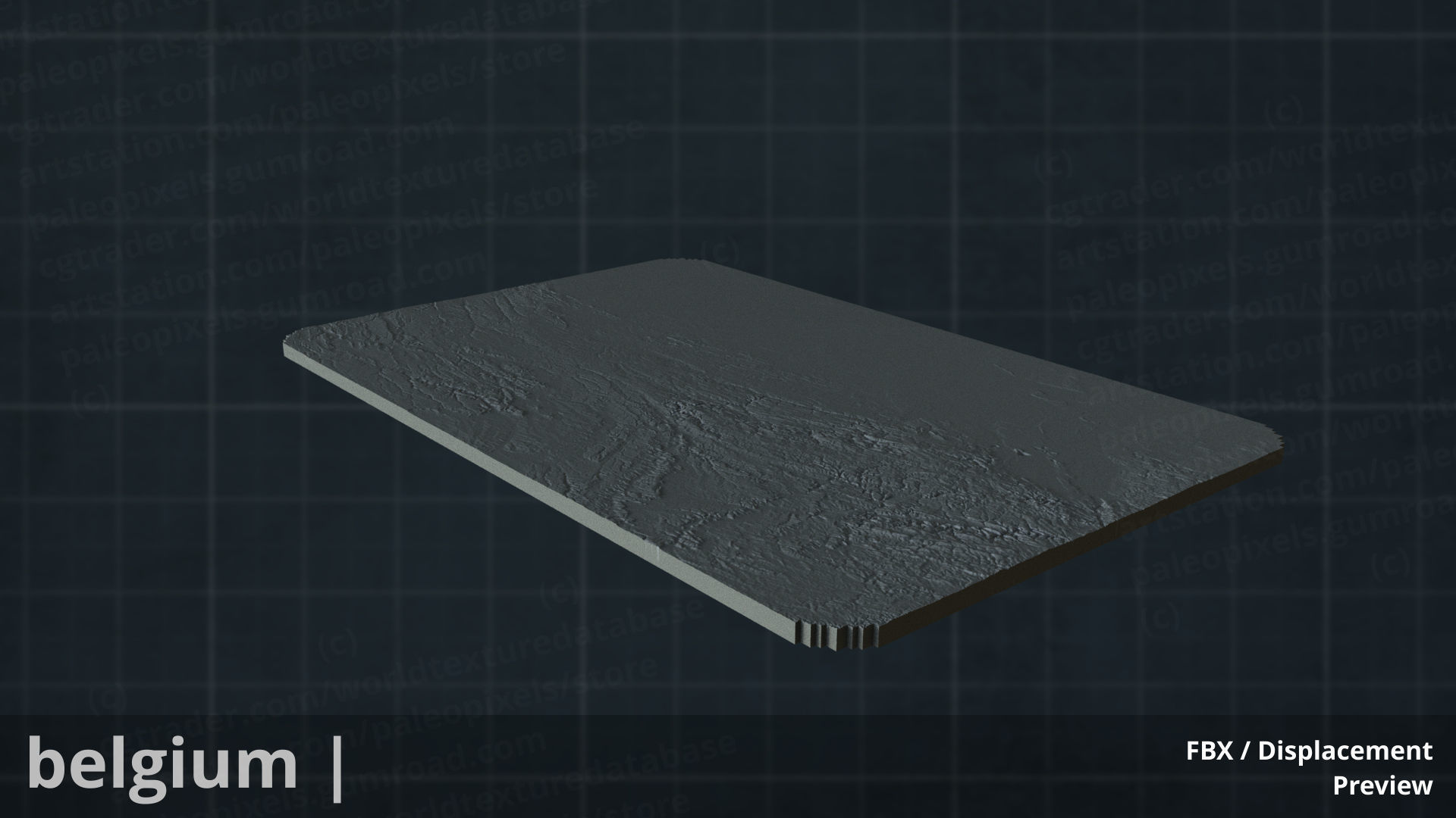 Belgium FBX 3D printable mesh High resolution Maps and masks 3D model ...