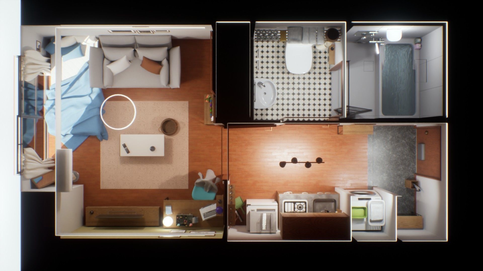 3D model Japanese Studio Apartment 1 - Single Woman Apartment VR / AR ... 3D model Japanese Studio Apartment 1 - Single Woman Apartment VR / AR ...