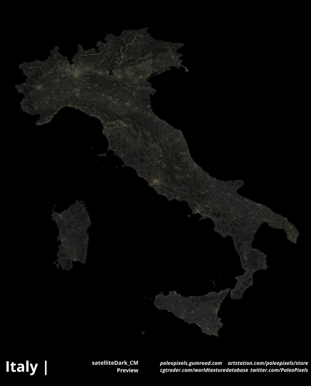 Italy Night High resolution Maps and masks Texture | CGTrader
