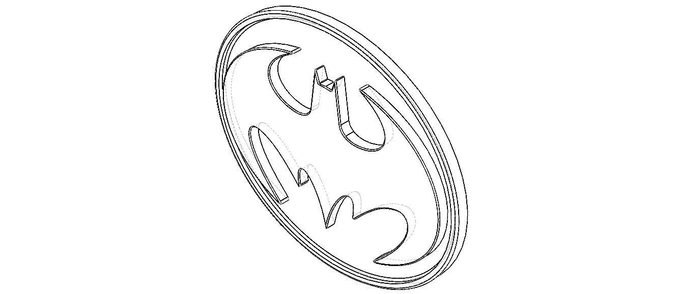 Domed Batman Badge 3D model 3D printable | CGTrader