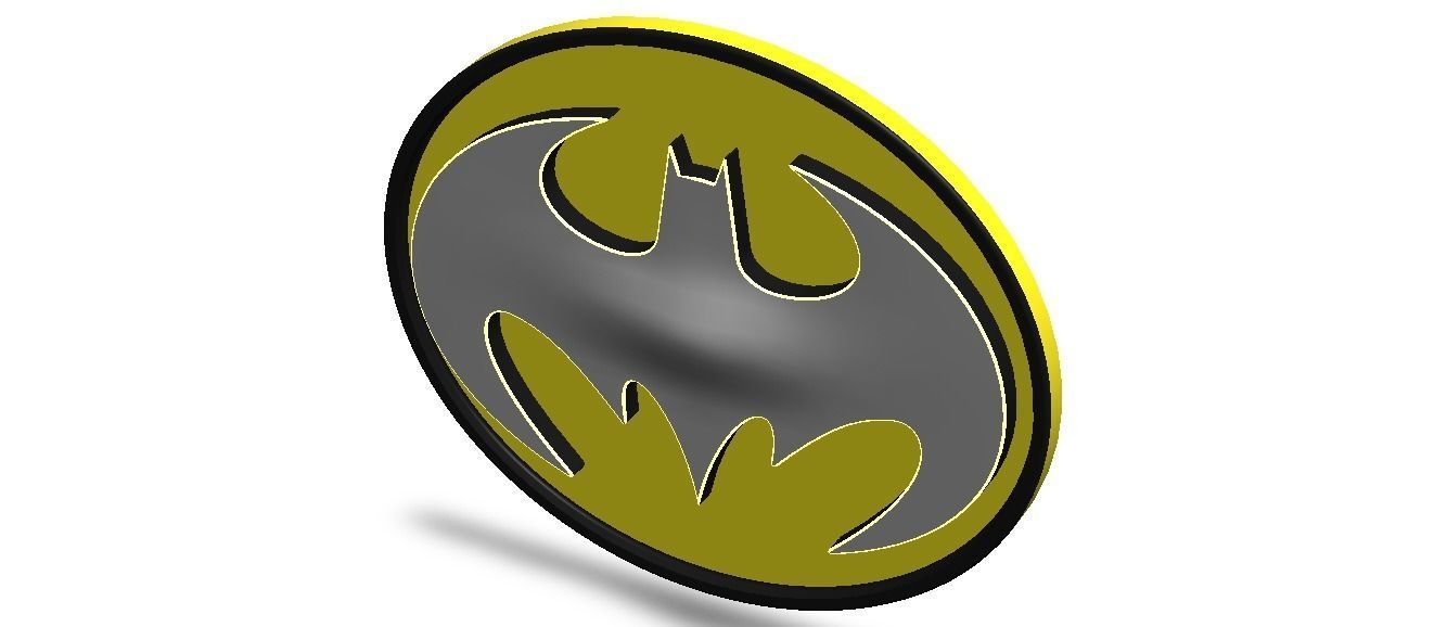 Domed Batman Badge 3D model 3D printable | CGTrader