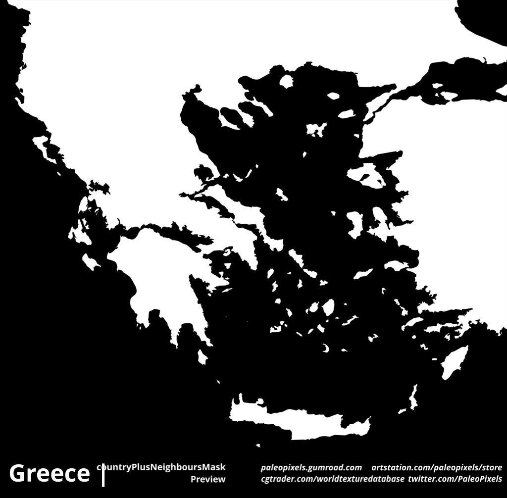 Greece Satellite High resolution Maps and masks Texture | CGTrader