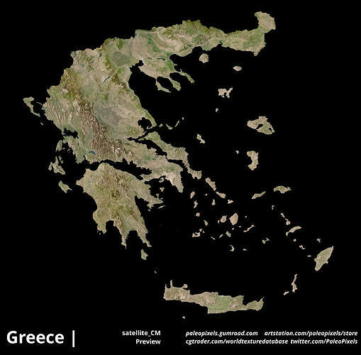 Greece Satellite High resolution Maps and masks Texture | CGTrader