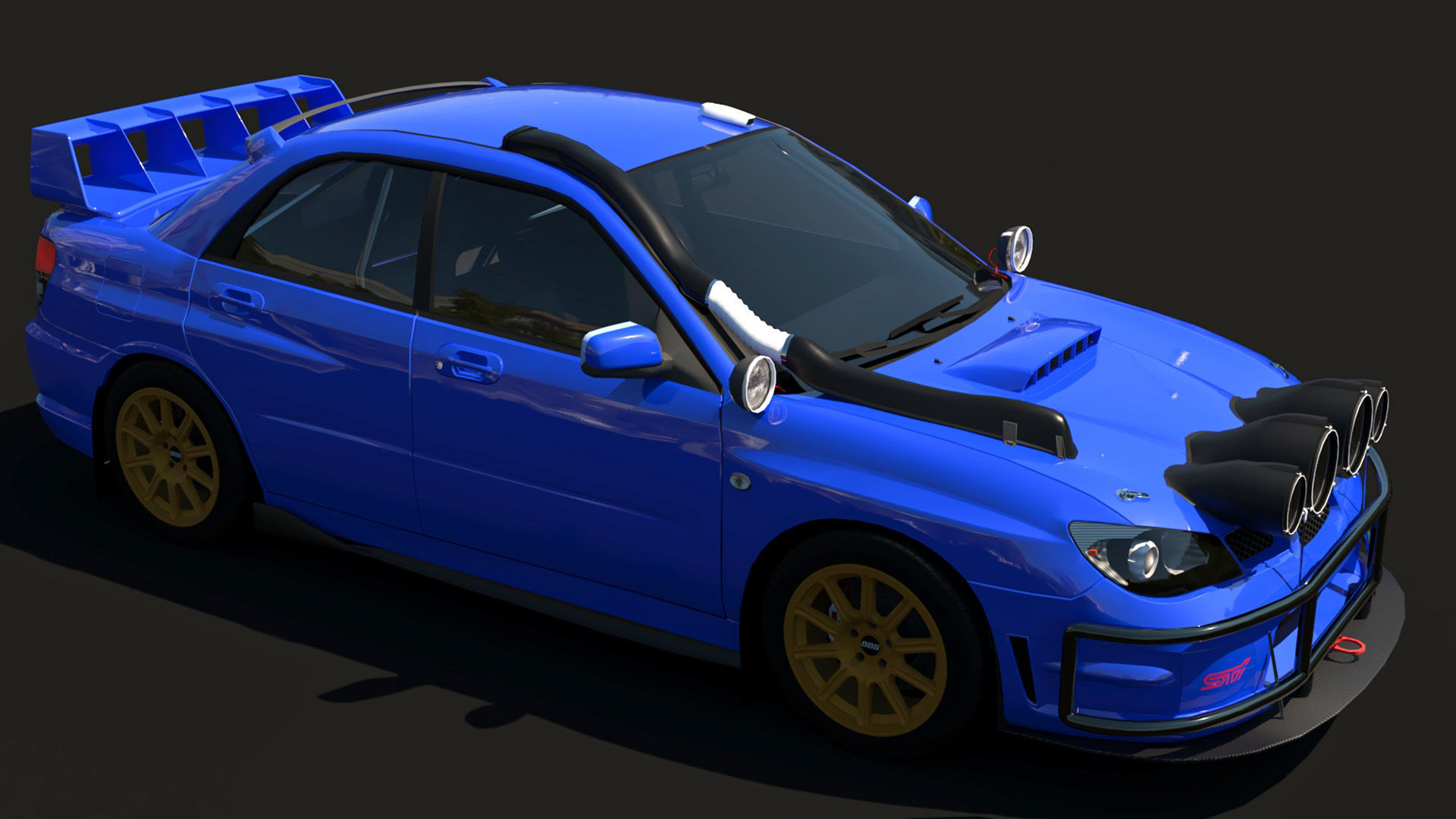 Subaru Impreza WRX STi Realistic 3D model | CGTrader