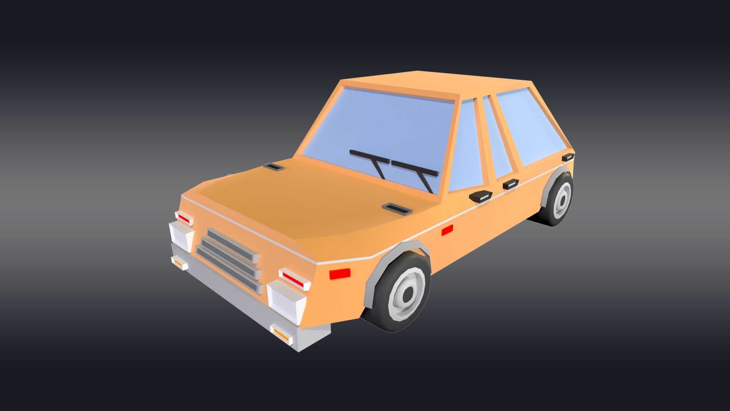 Cartoonish Small Car 3D model | CGTrader
