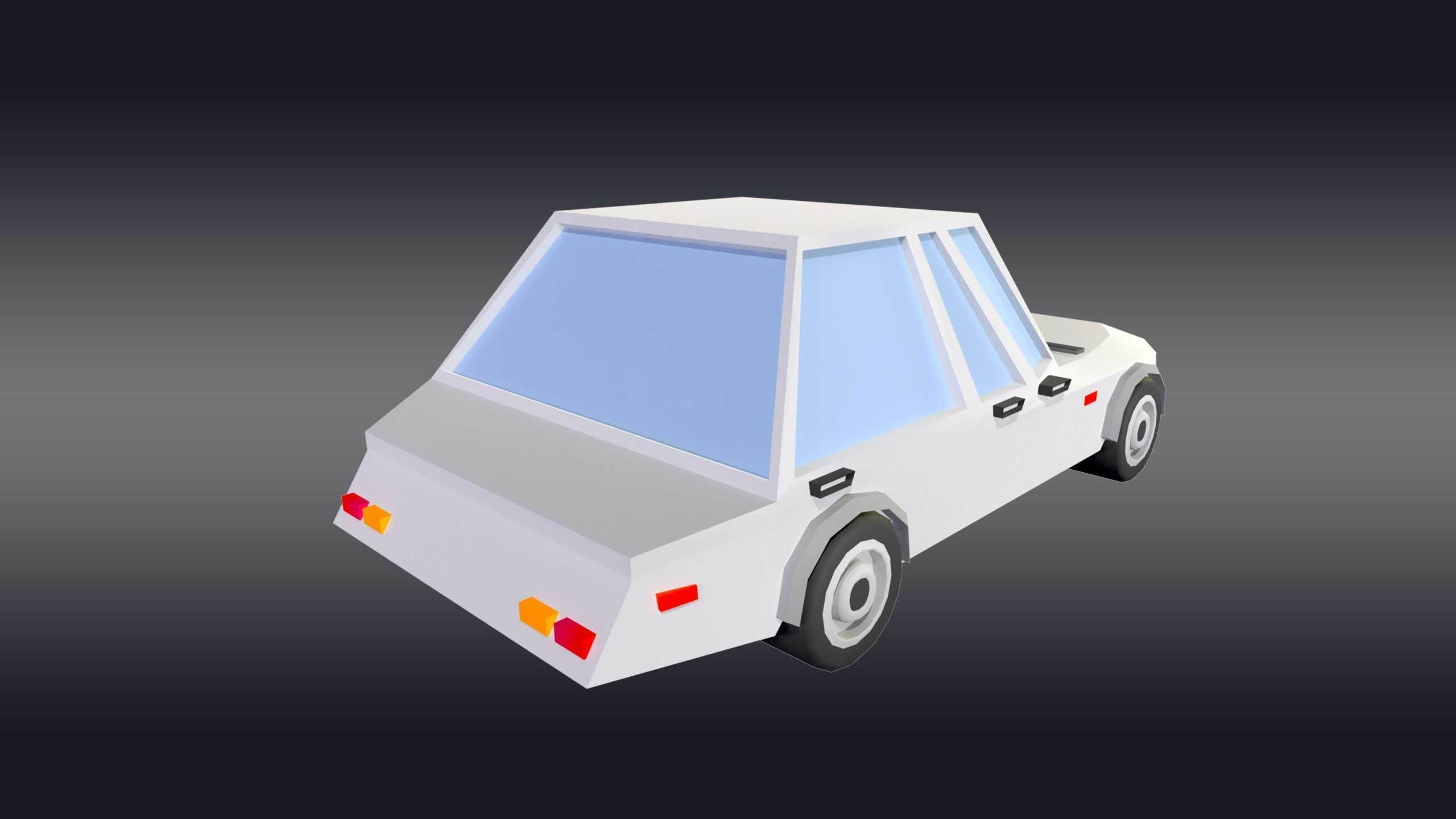 Cartoonish Small Car 3D model | CGTrader