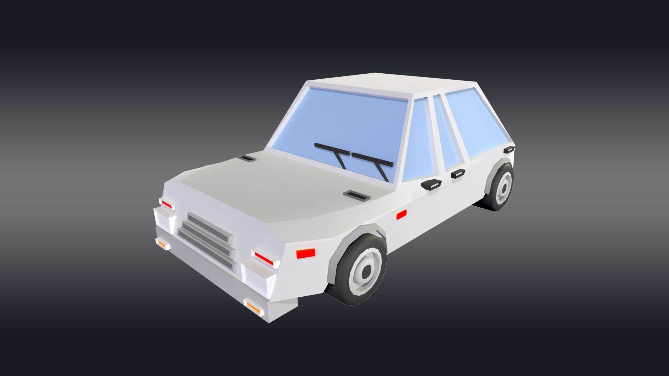 Cartoonish Small Car 3D model | CGTrader