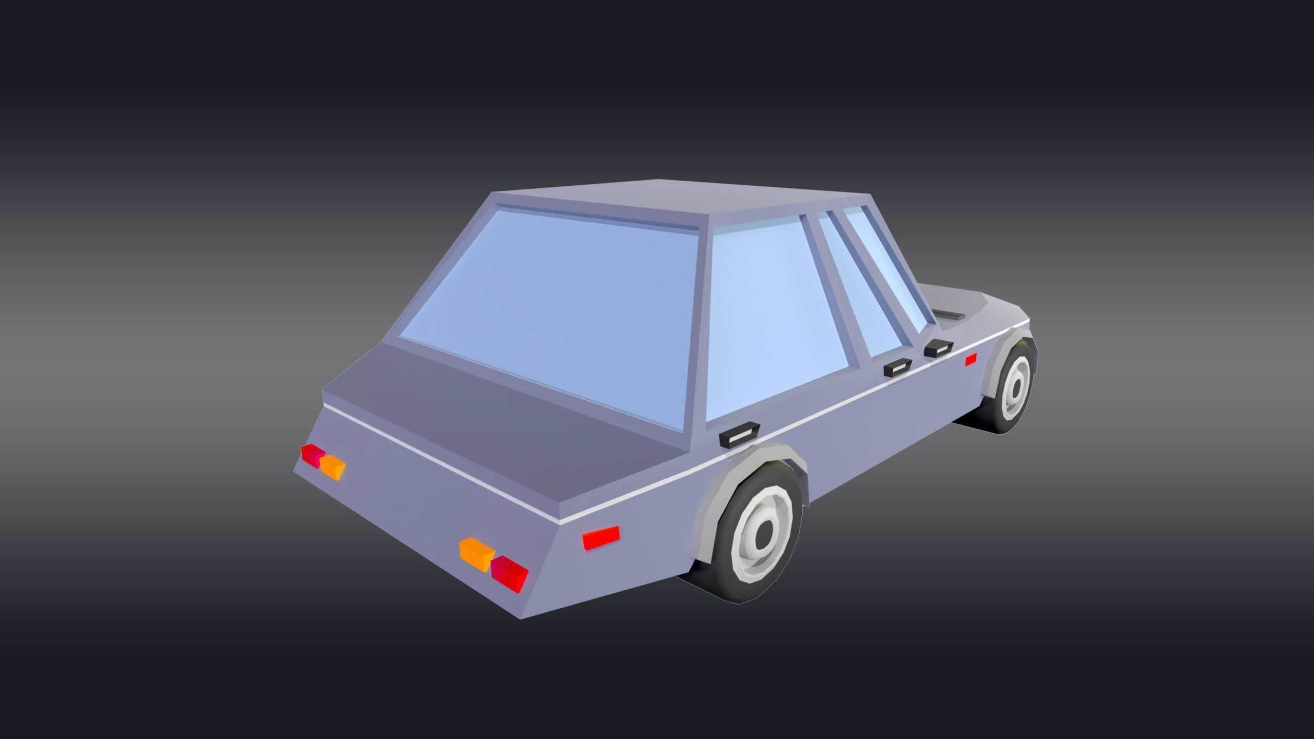 Cartoonish Small Car 3D model | CGTrader
