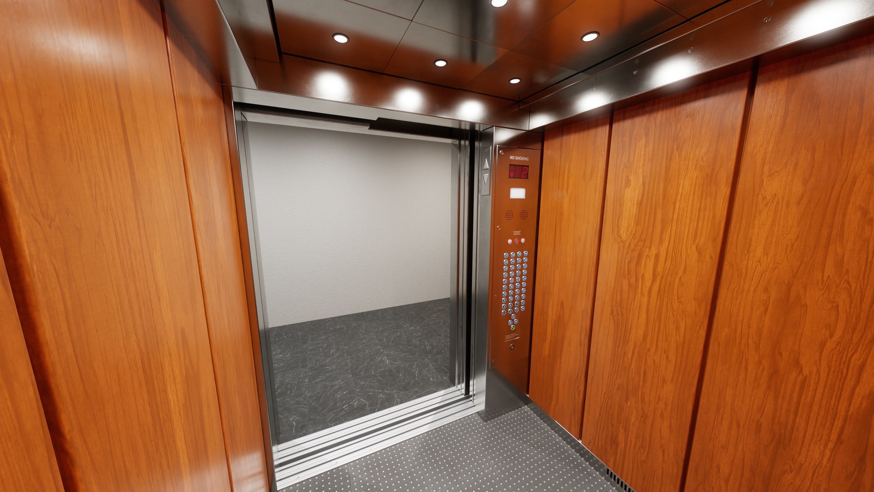 3D model Real-time Elevator Cab Interior VR / AR / low-poly | CGTrader