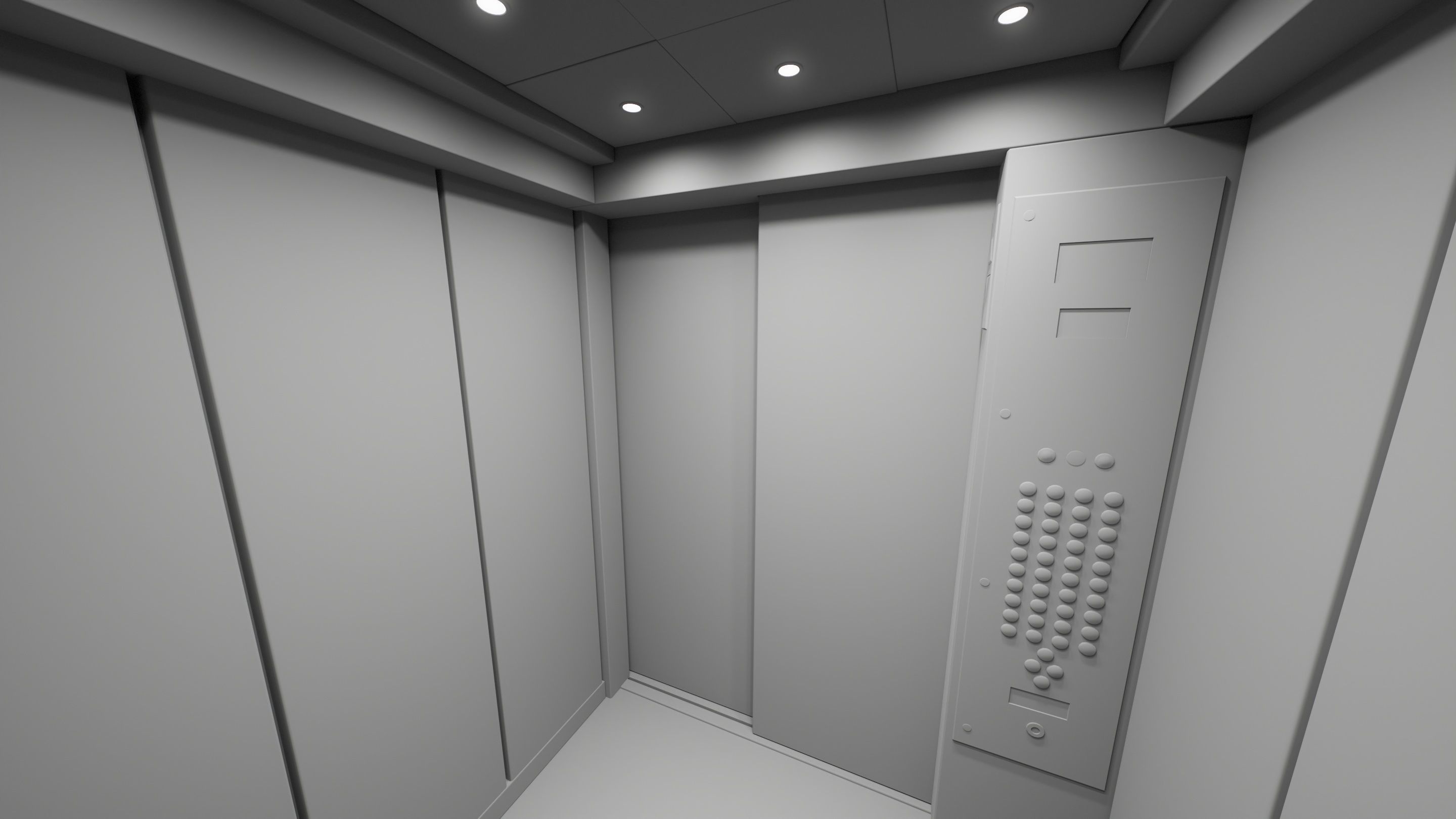 3D model Real-time Elevator Cab Interior VR / AR / low-poly | CGTrader
