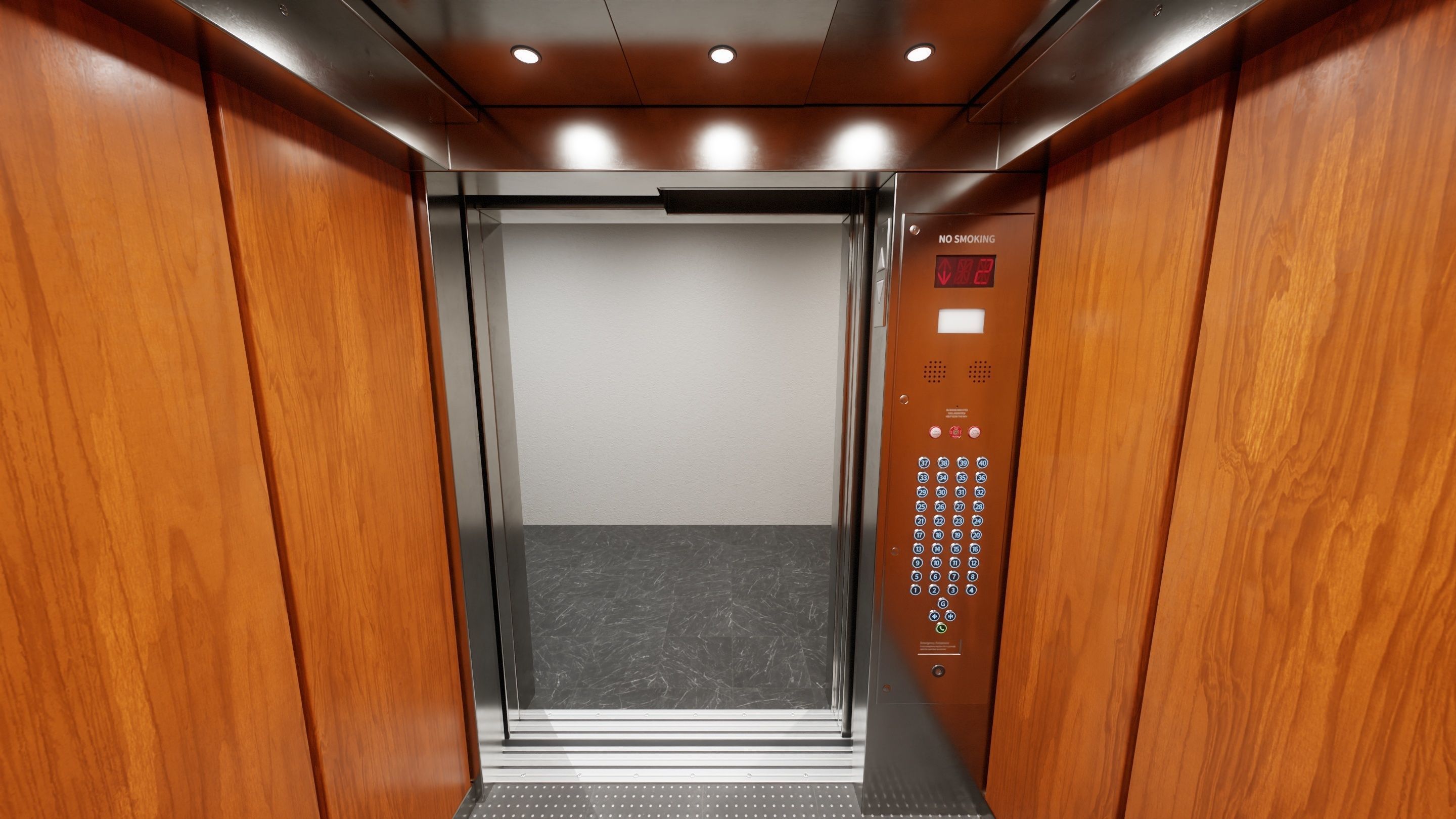 3D model Real-time Elevator Cab Interior VR / AR / low-poly | CGTrader