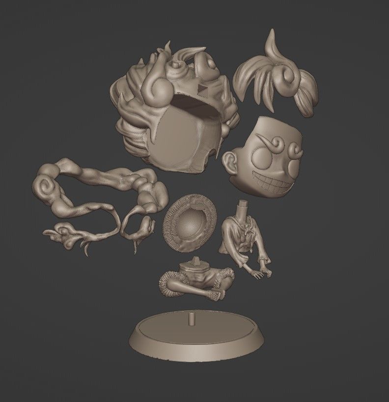 LUFFY CHIBI GEAR5 KAWAII 3D model 3D printable | CGTrader