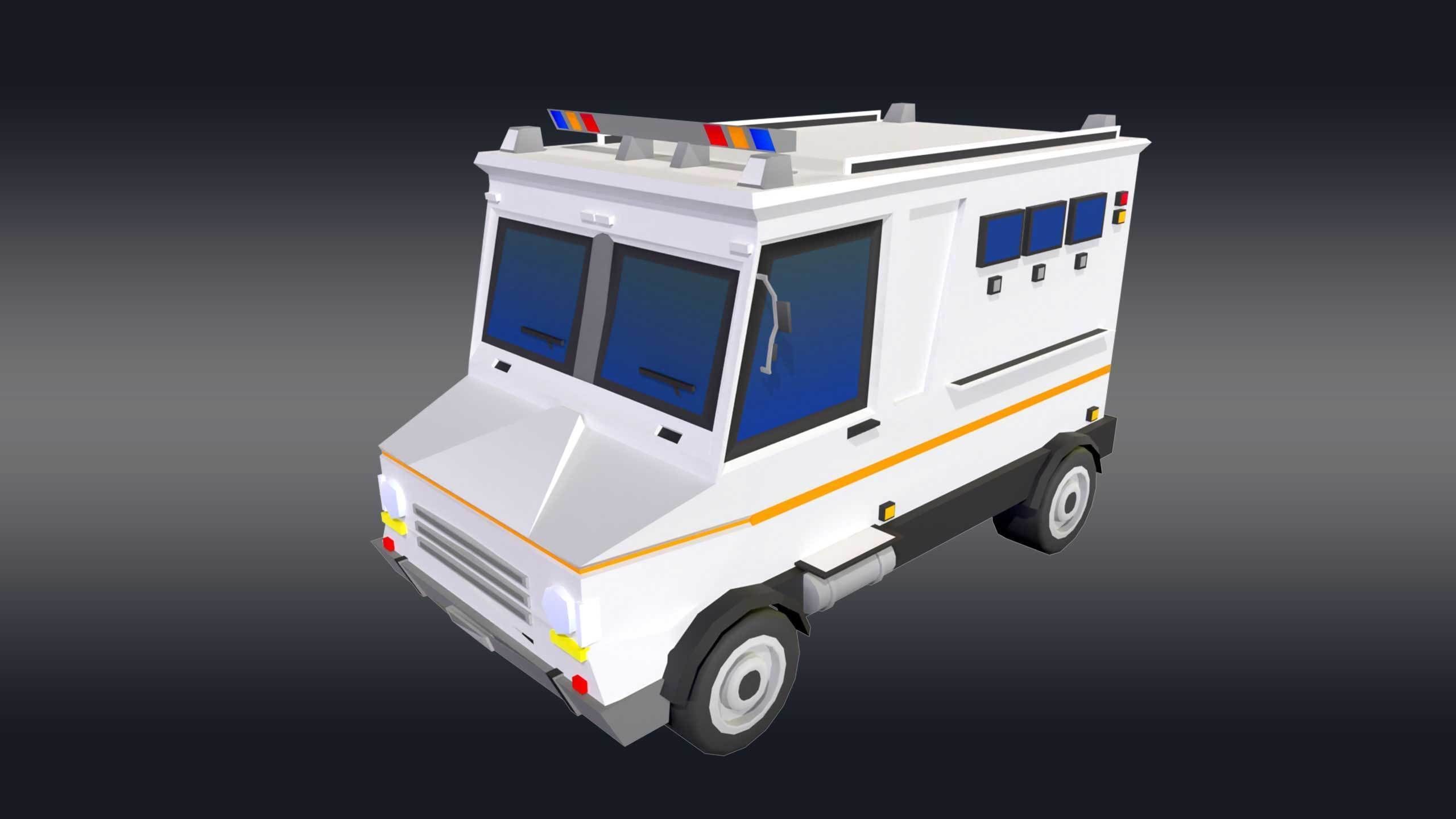 Cartoonish Police Car 3D model | CGTrader