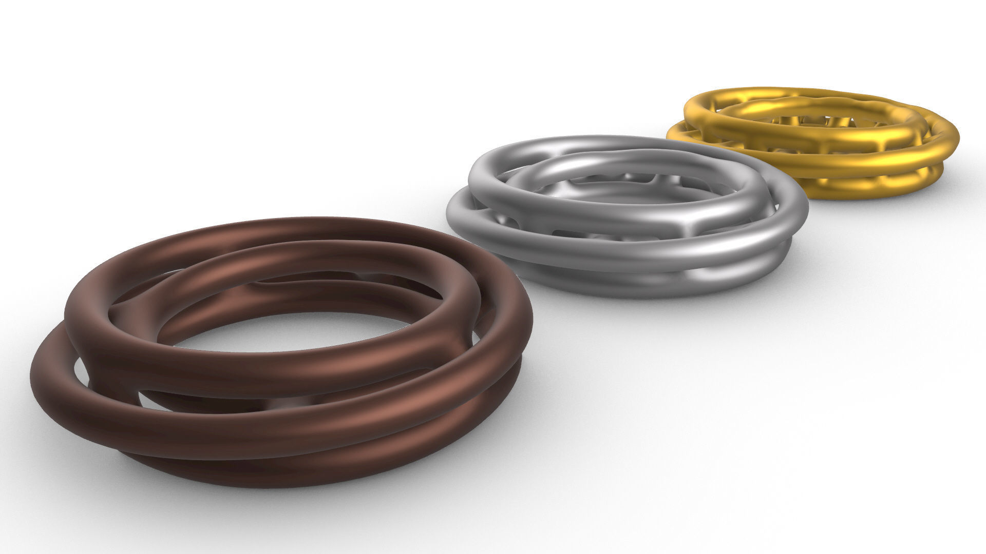 Organic Interlaced Moebius Loops 3D model 3D printable | CGTrader