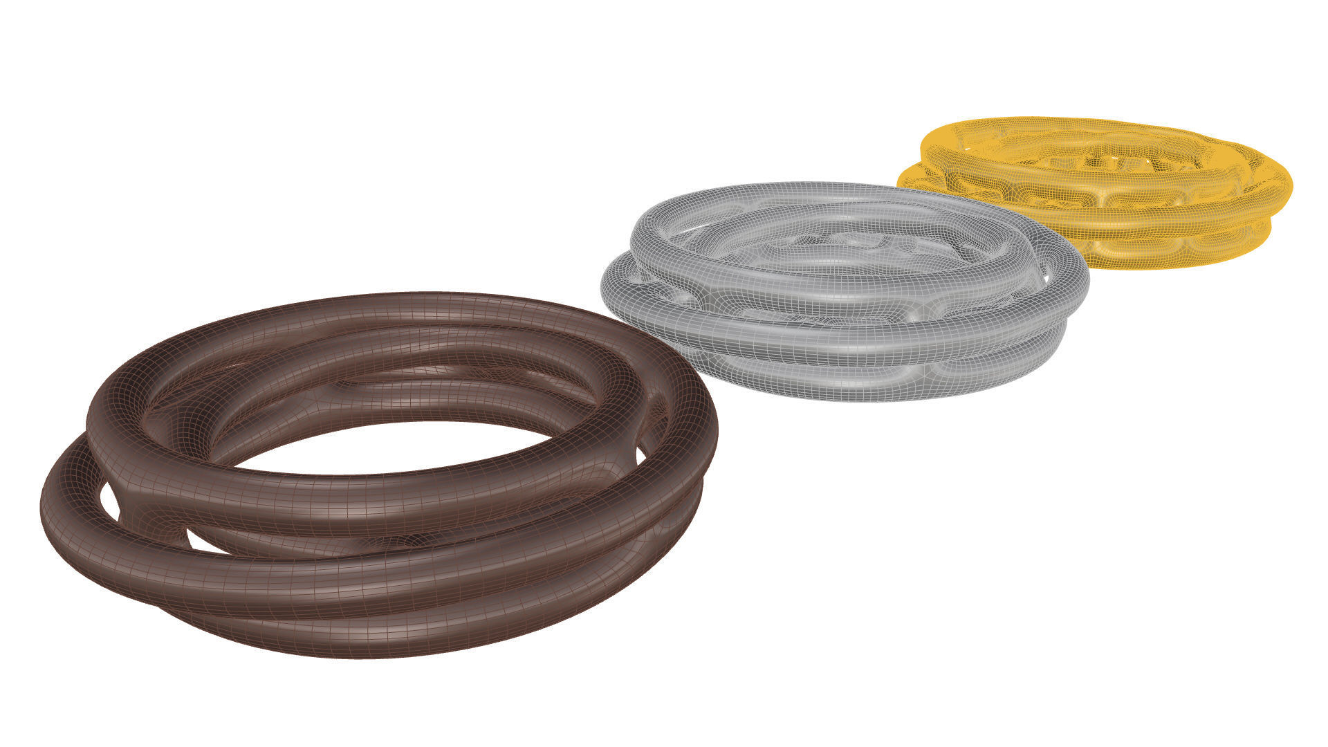 Organic Interlaced Moebius Loops 3D model 3D printable | CGTrader