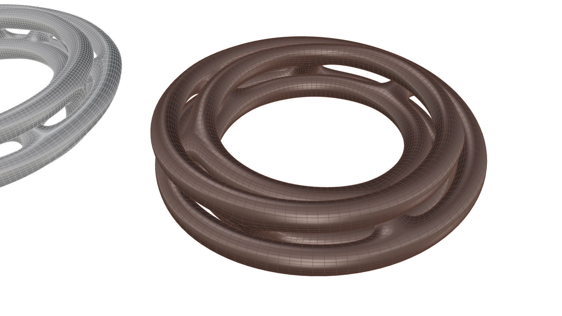 Organic Interlaced Moebius Loops 3D model 3D printable | CGTrader