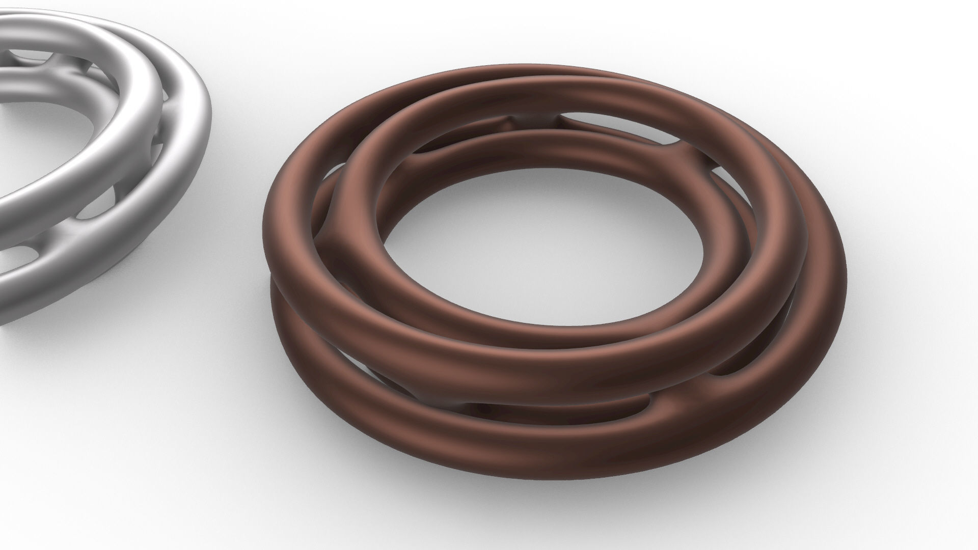 Organic Interlaced Moebius Loops 3D model 3D printable | CGTrader