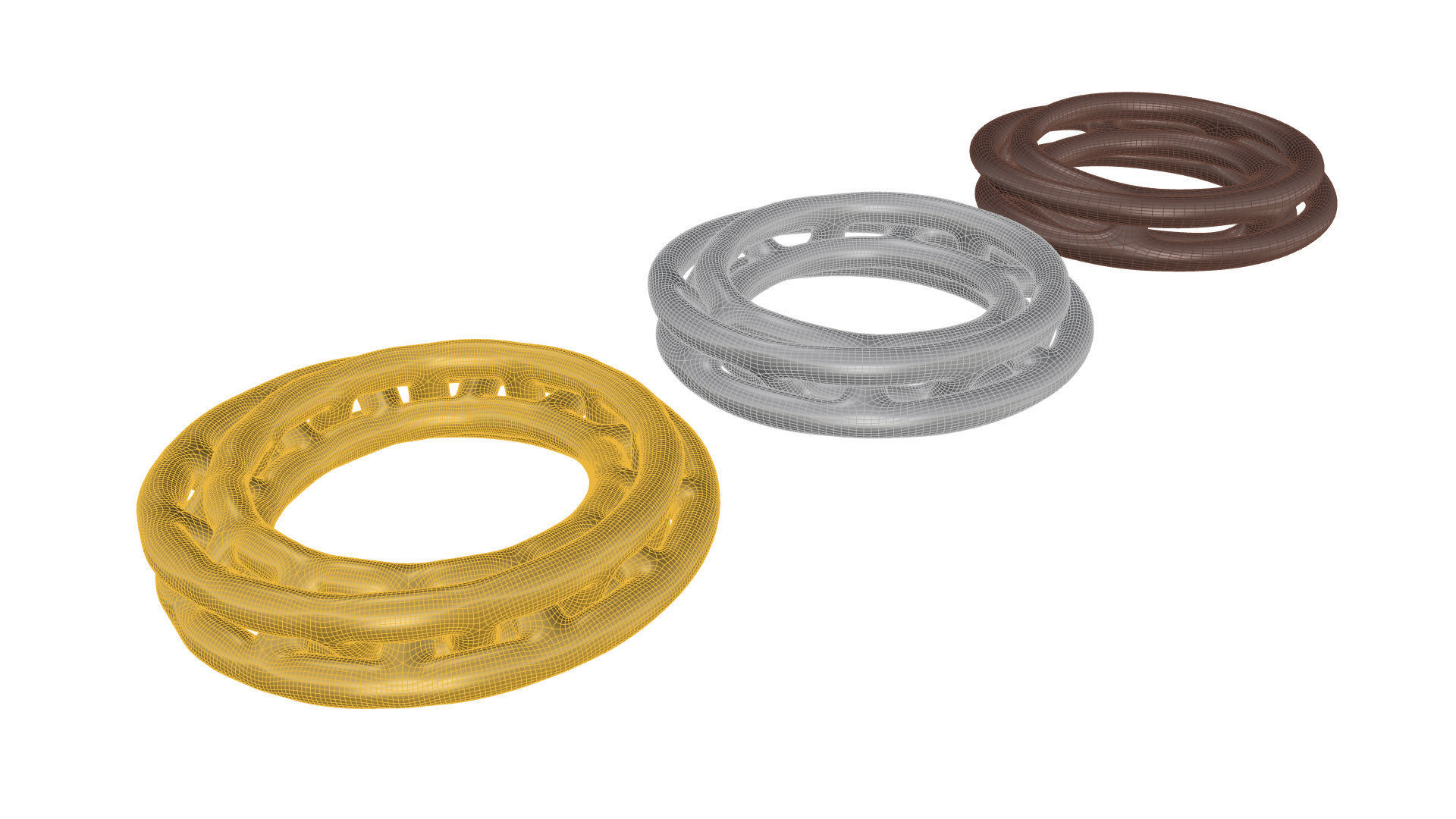 Organic Interlaced Moebius Loops 3D model 3D printable | CGTrader