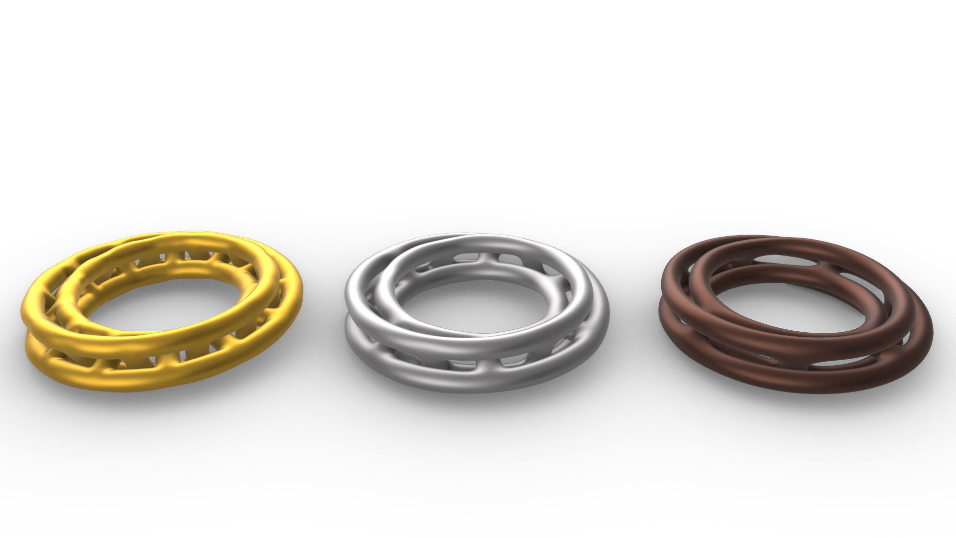 Organic Interlaced Moebius Loops 3D model 3D printable | CGTrader