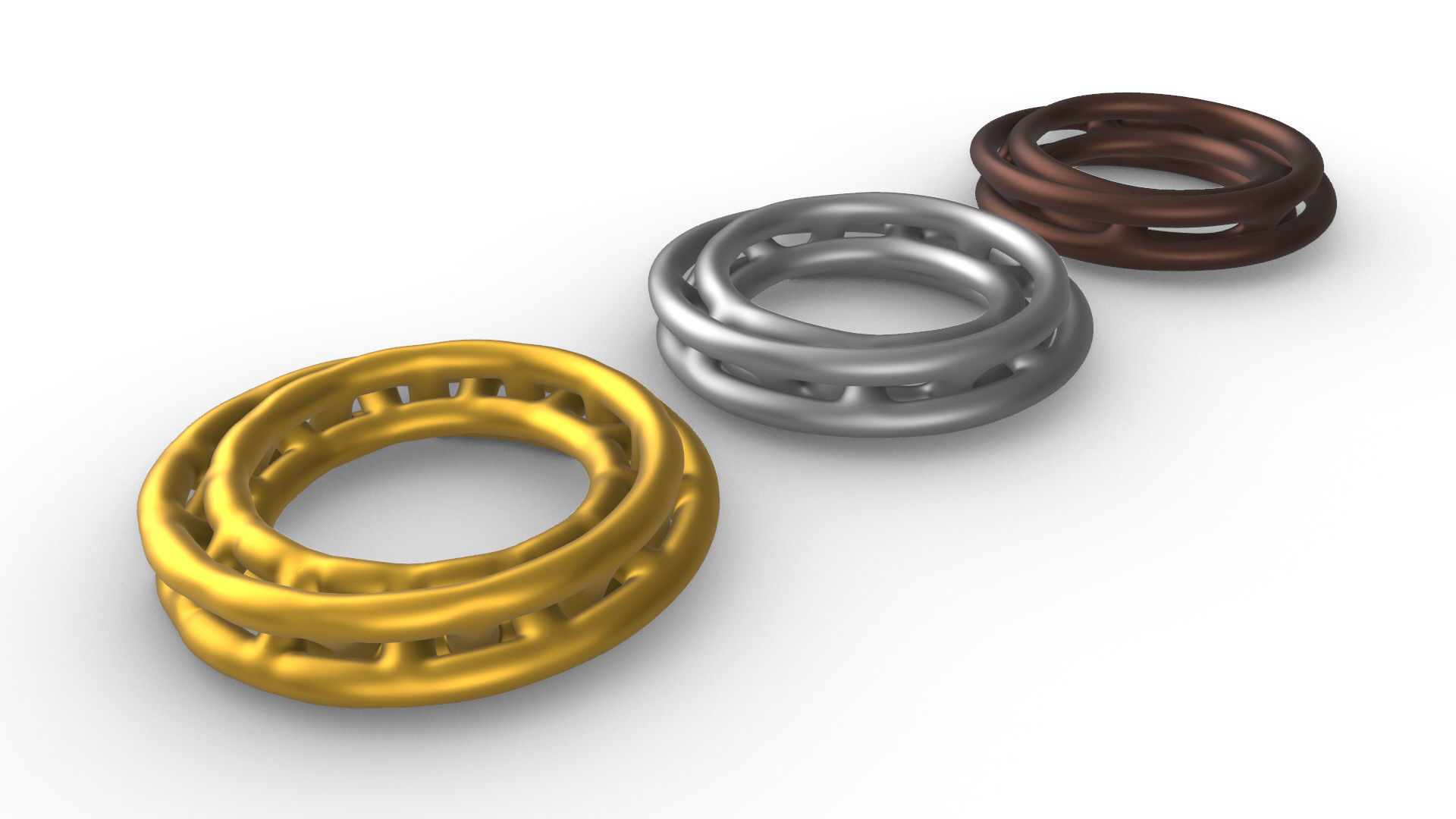 Organic Interlaced Moebius Loops 3D model 3D printable | CGTrader