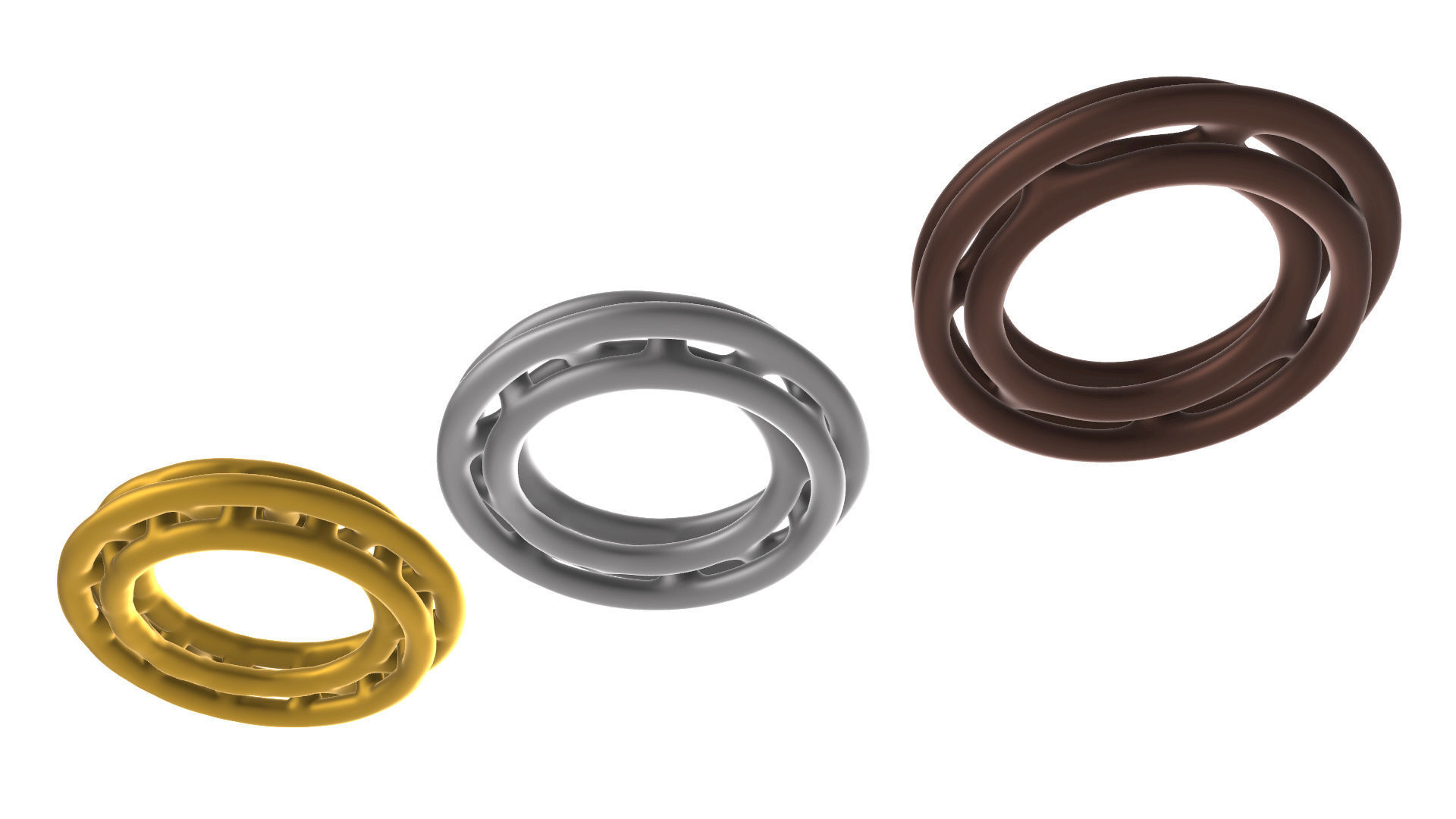 Organic Interlaced Moebius Loops 3D model 3D printable | CGTrader