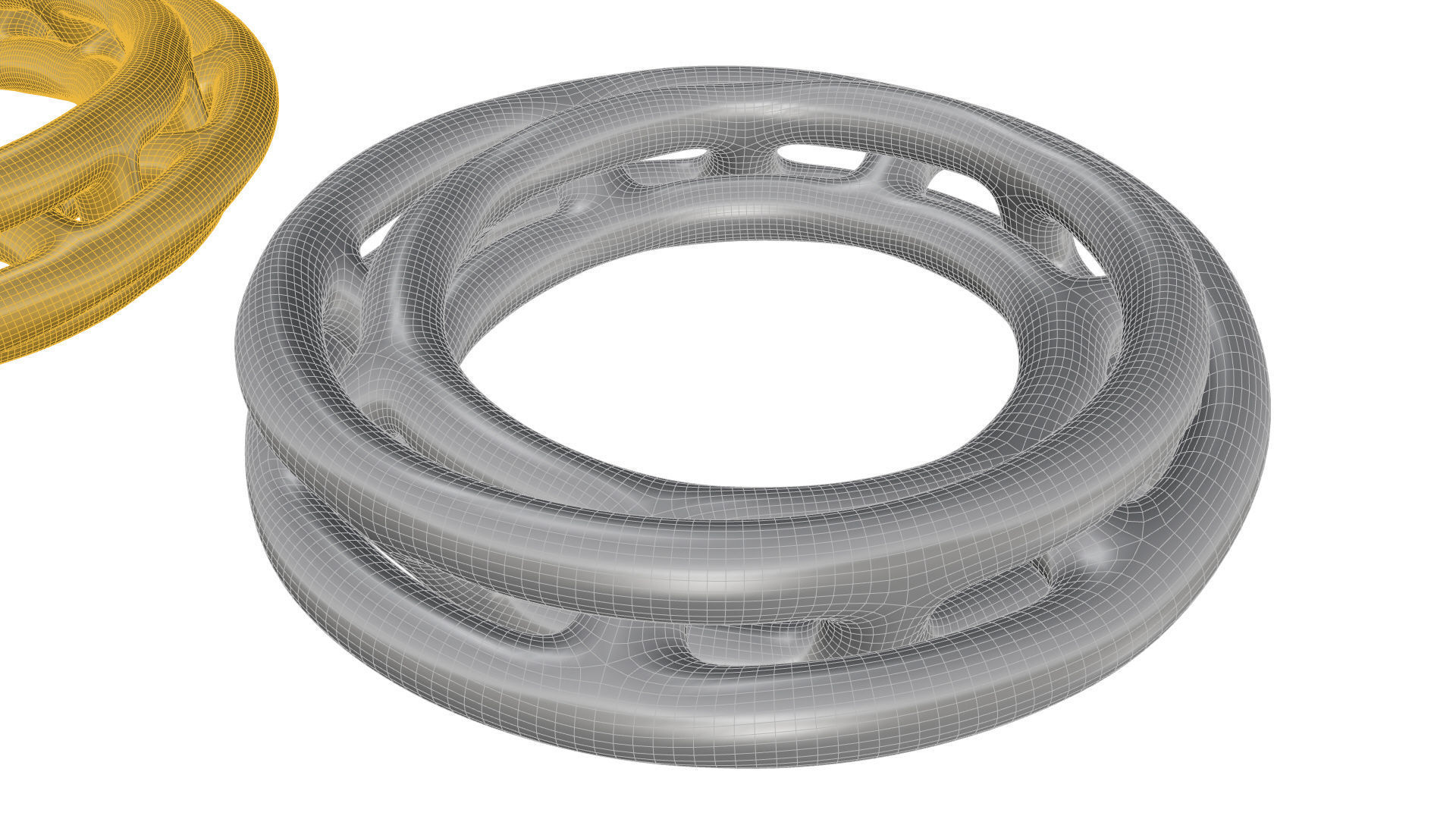 Organic Interlaced Moebius Loops 3D model 3D printable | CGTrader