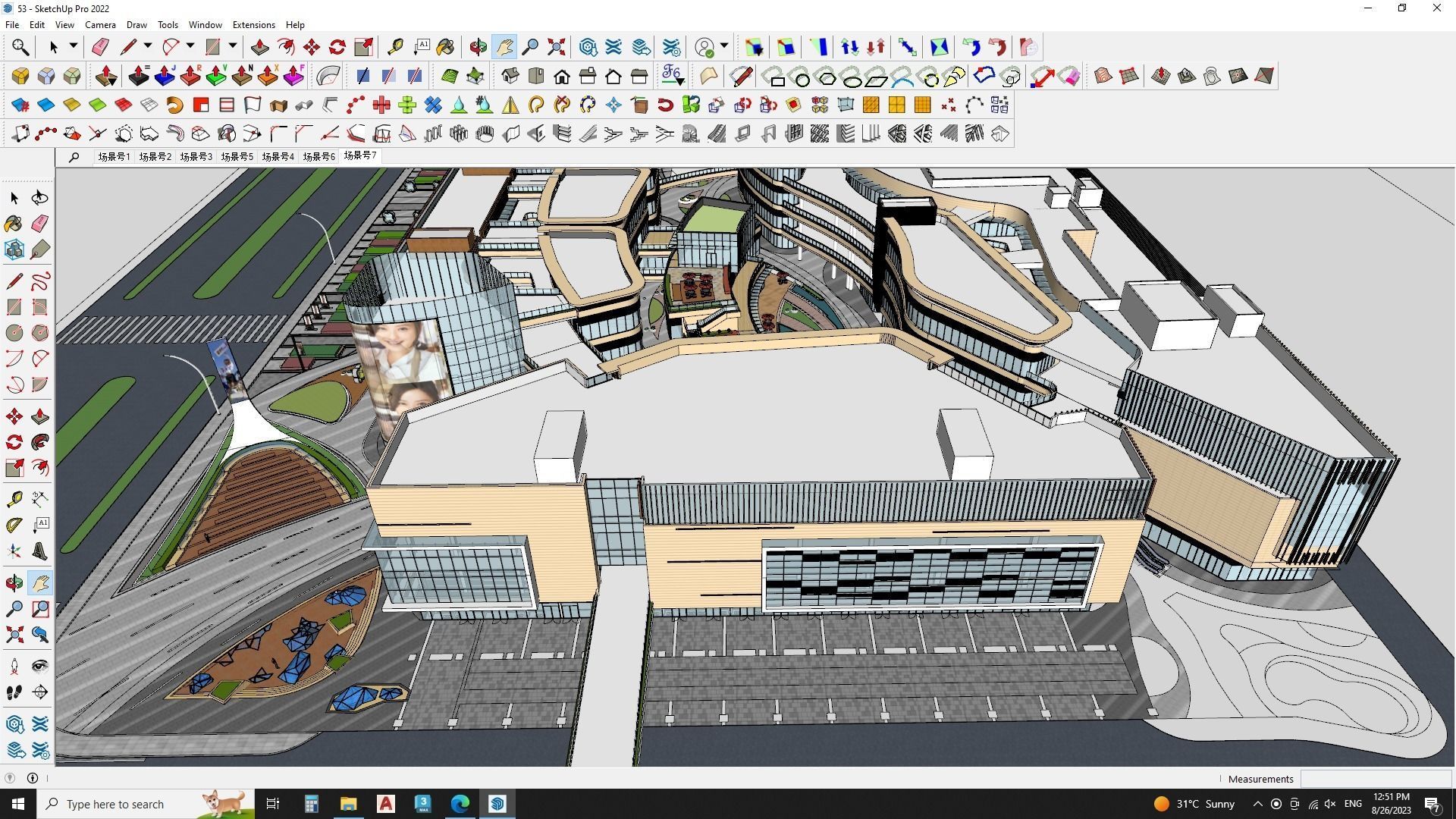 SKETCHUP SHOPPING MALL 3D MODEL 3D model | CGTrader