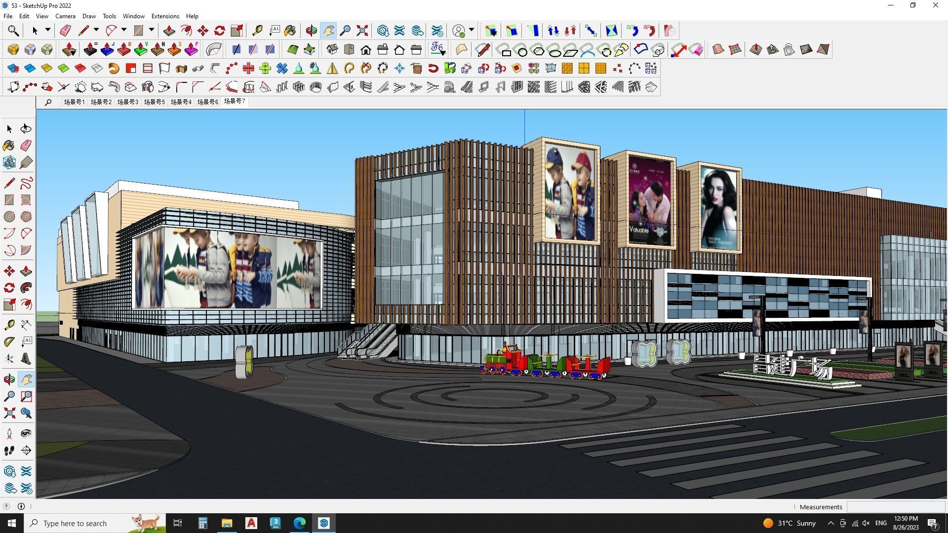 SKETCHUP SHOPPING MALL 3D MODEL 3D model | CGTrader