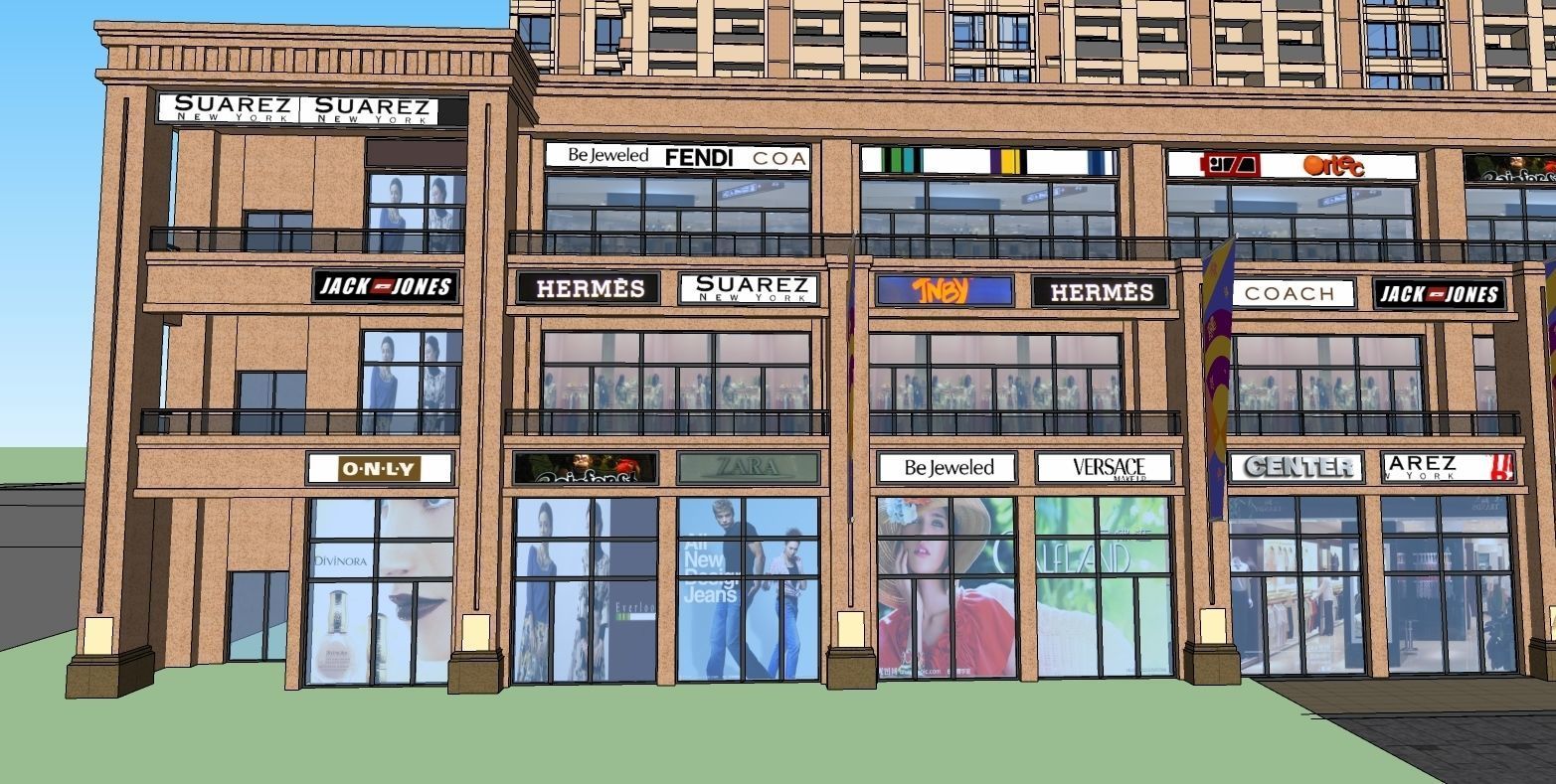 Modern Shopping Mall 3D Model 3D model | CGTrader