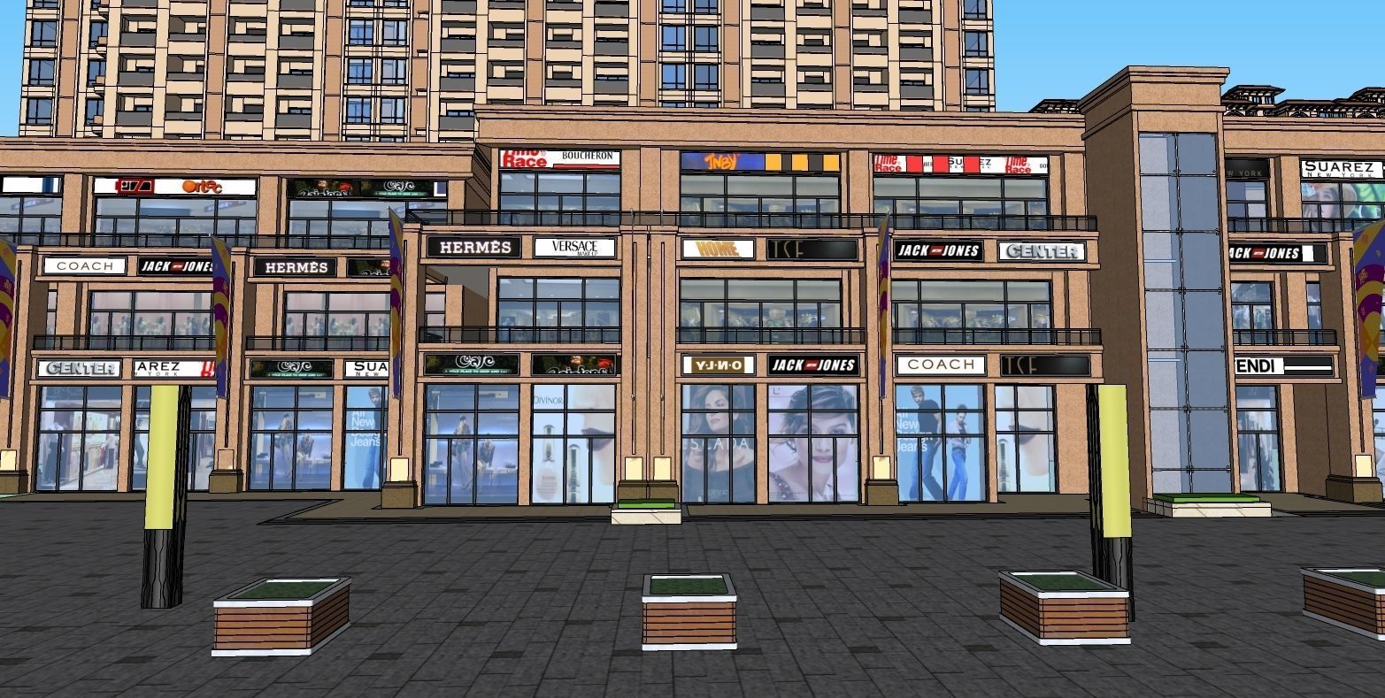 Modern Shopping Mall 3D Model 3D model | CGTrader