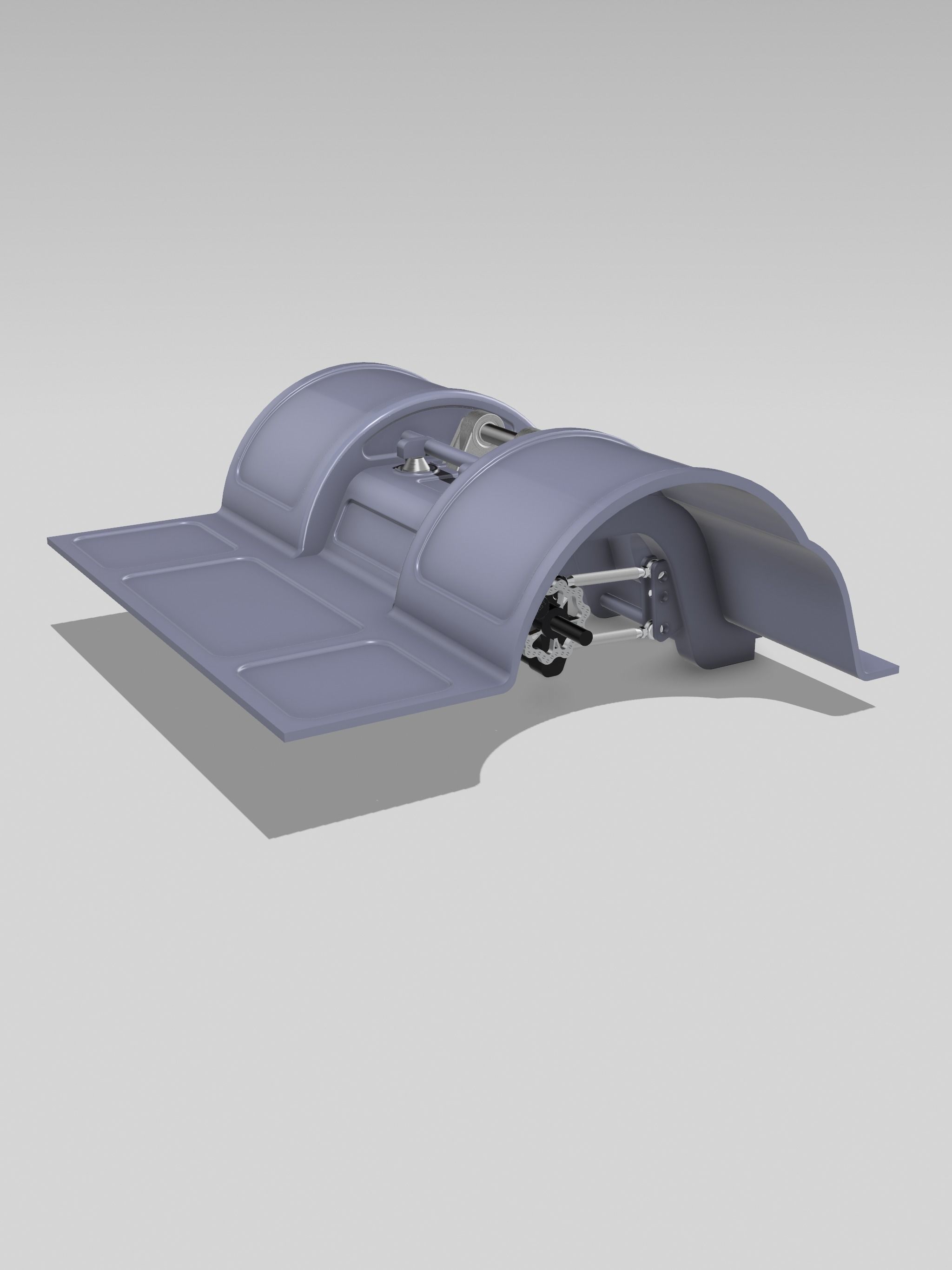 Pro Street Tubbed rear chassis clip complete 3D model 3D printable ...