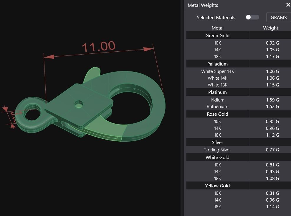 Jewelry rhombus lock Carbine fastener Lobster shaped hook 3D model 3D ...