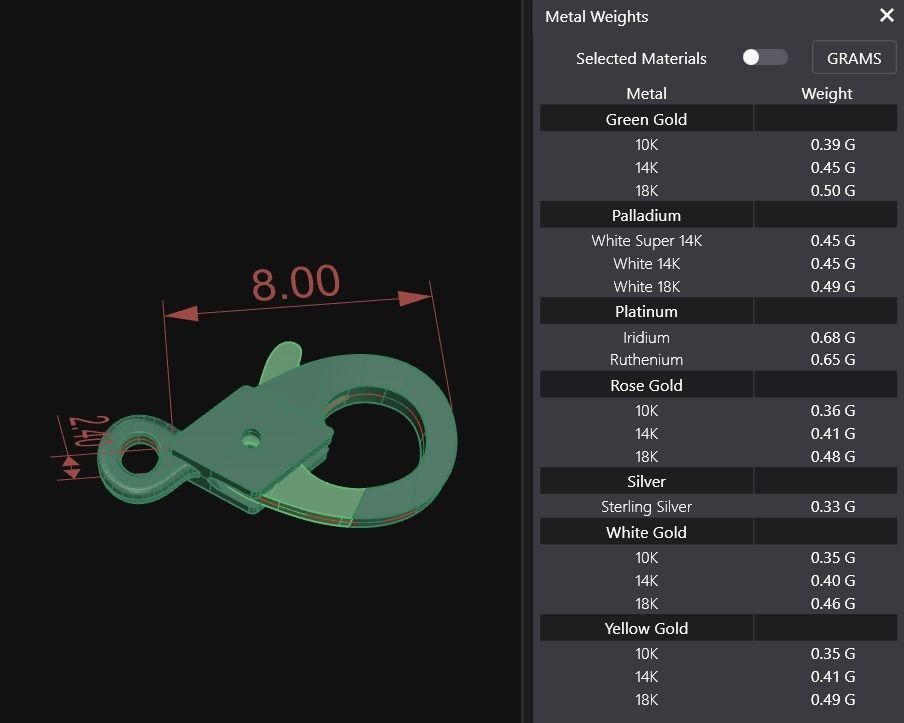 Jewelry rhombus lock Carbine fastener Lobster shaped hook 3D model 3D ...