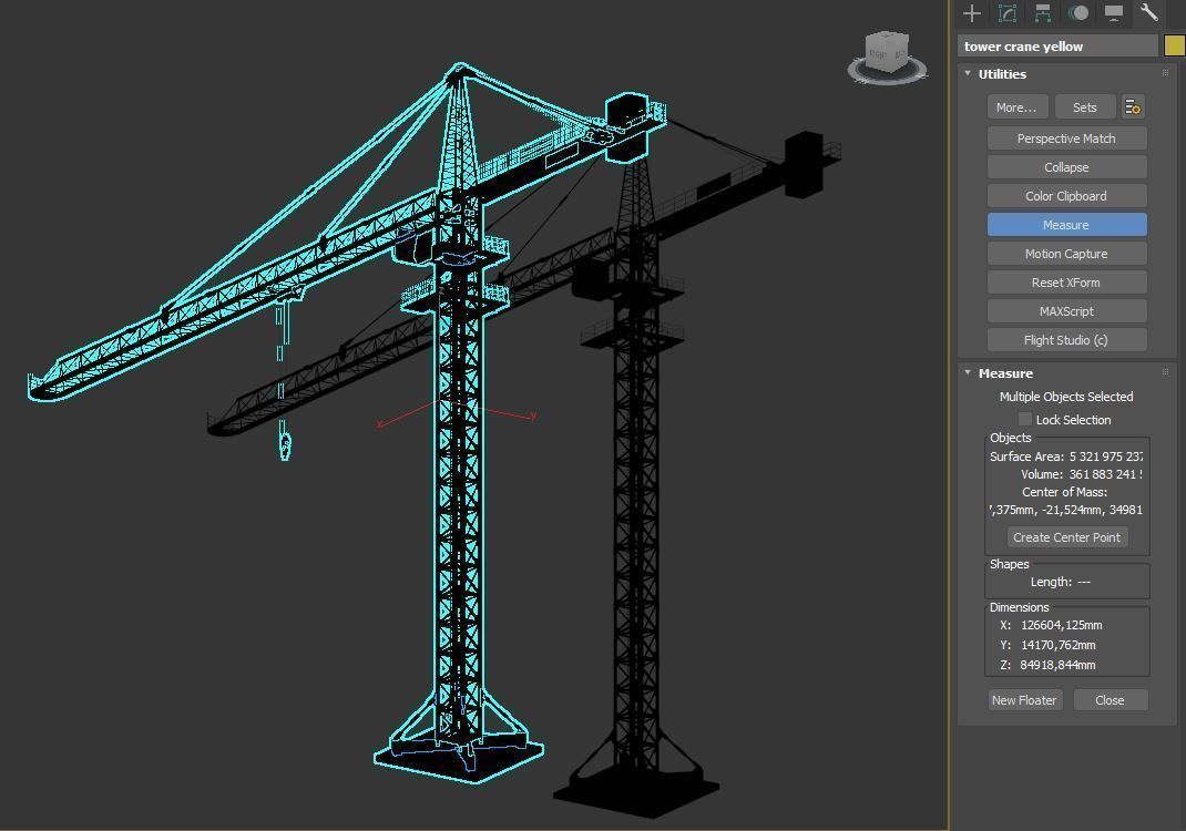 Tower crane corona 3D model | CGTrader