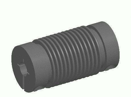 Bellow coupling with clamping hub, with nickel bellow free 3D model ...