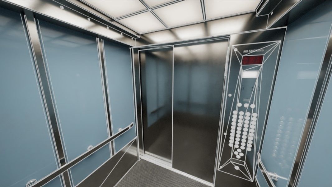 3D model Real-time Elevator Cab Interior 02 VR / AR / low-poly | CGTrader