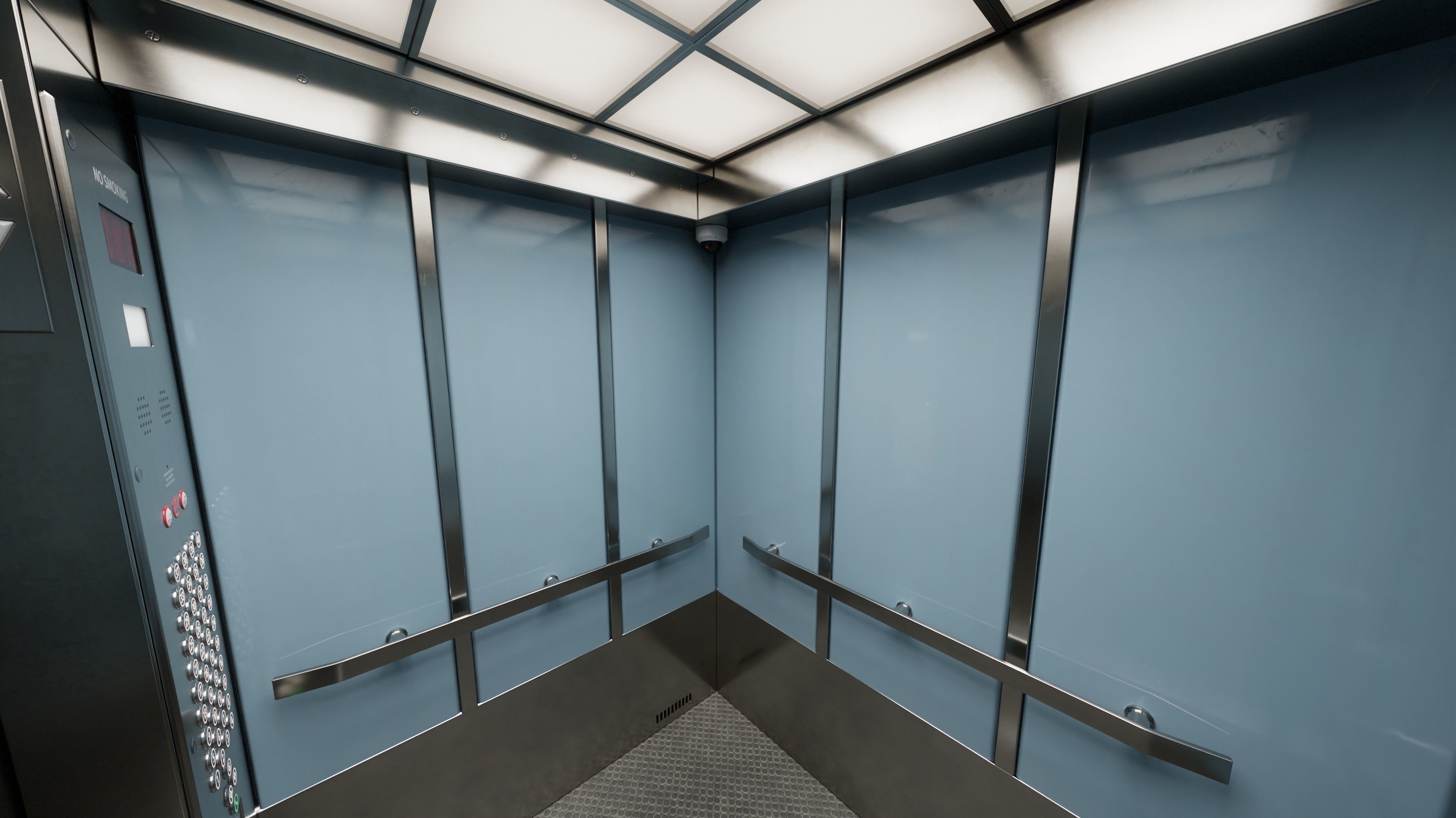 3D model Real-time Elevator Cab Interior 02 VR / AR / low-poly | CGTrader
