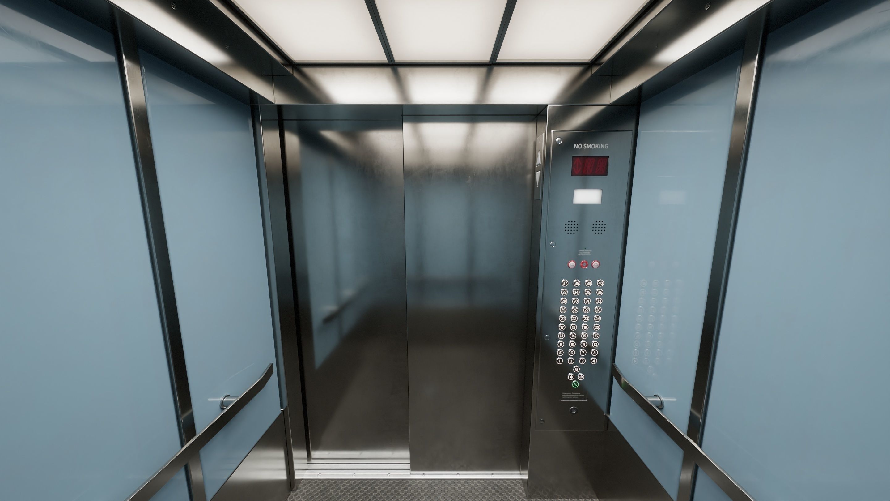 3D model Real-time Elevator Cab Interior 02 VR / AR / low-poly | CGTrader