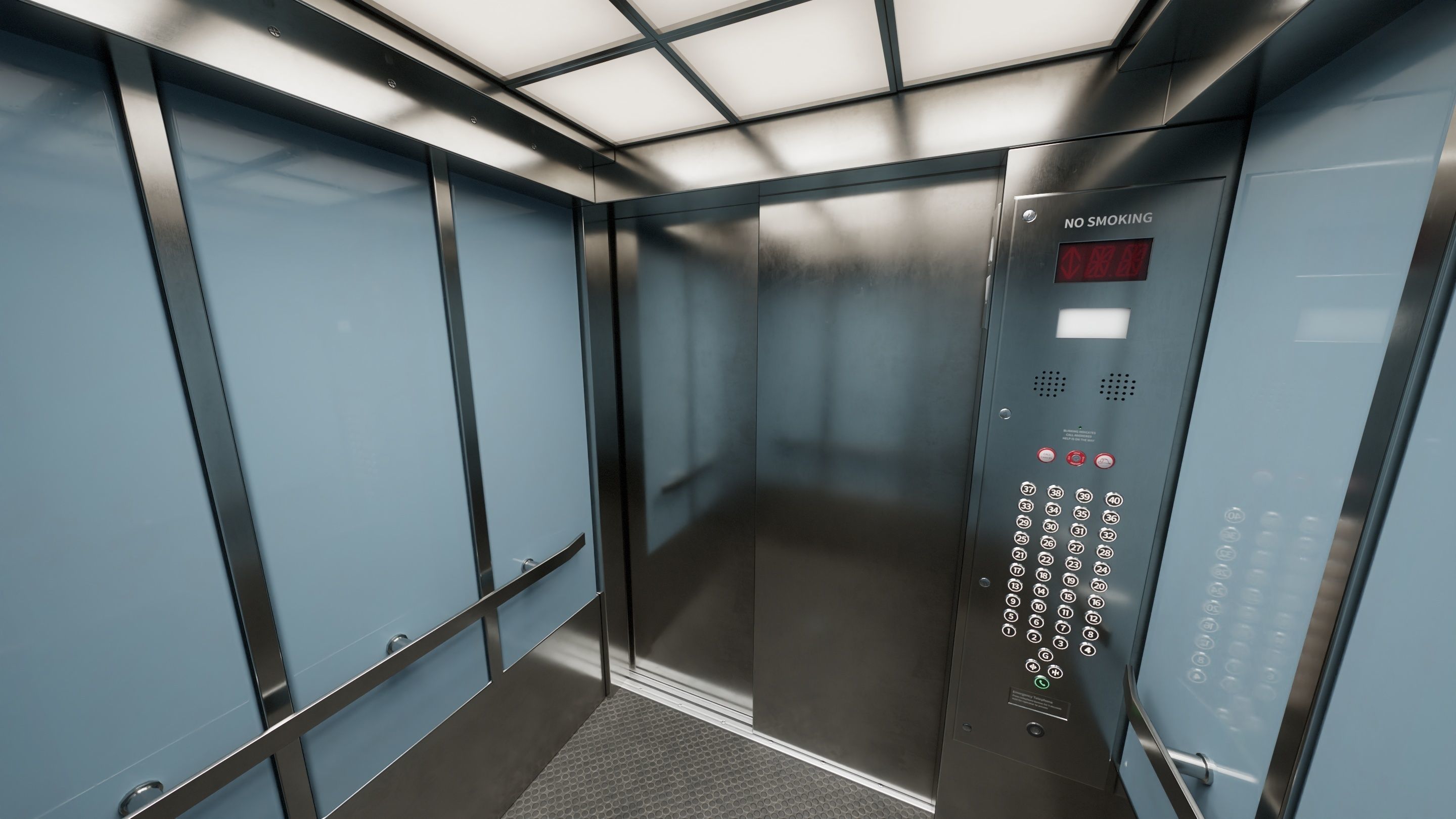 3D model Real-time Elevator Cab Interior 02 VR / AR / low-poly | CGTrader