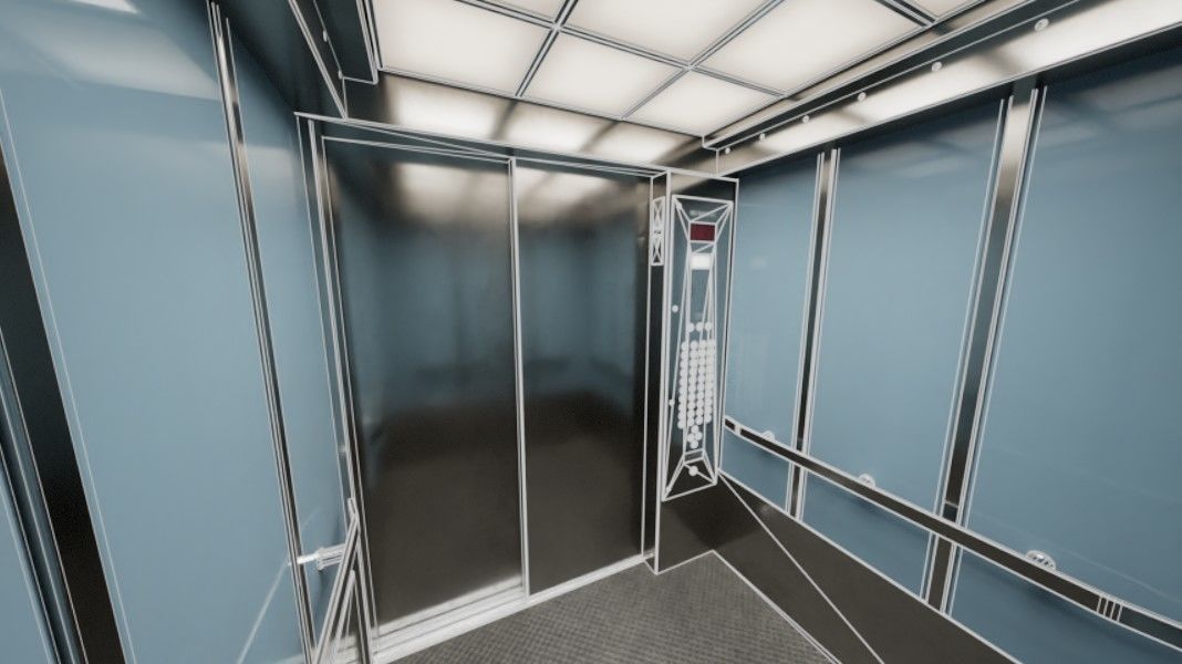 3D model Real-time Elevator Cab Interior 02 VR / AR / low-poly | CGTrader