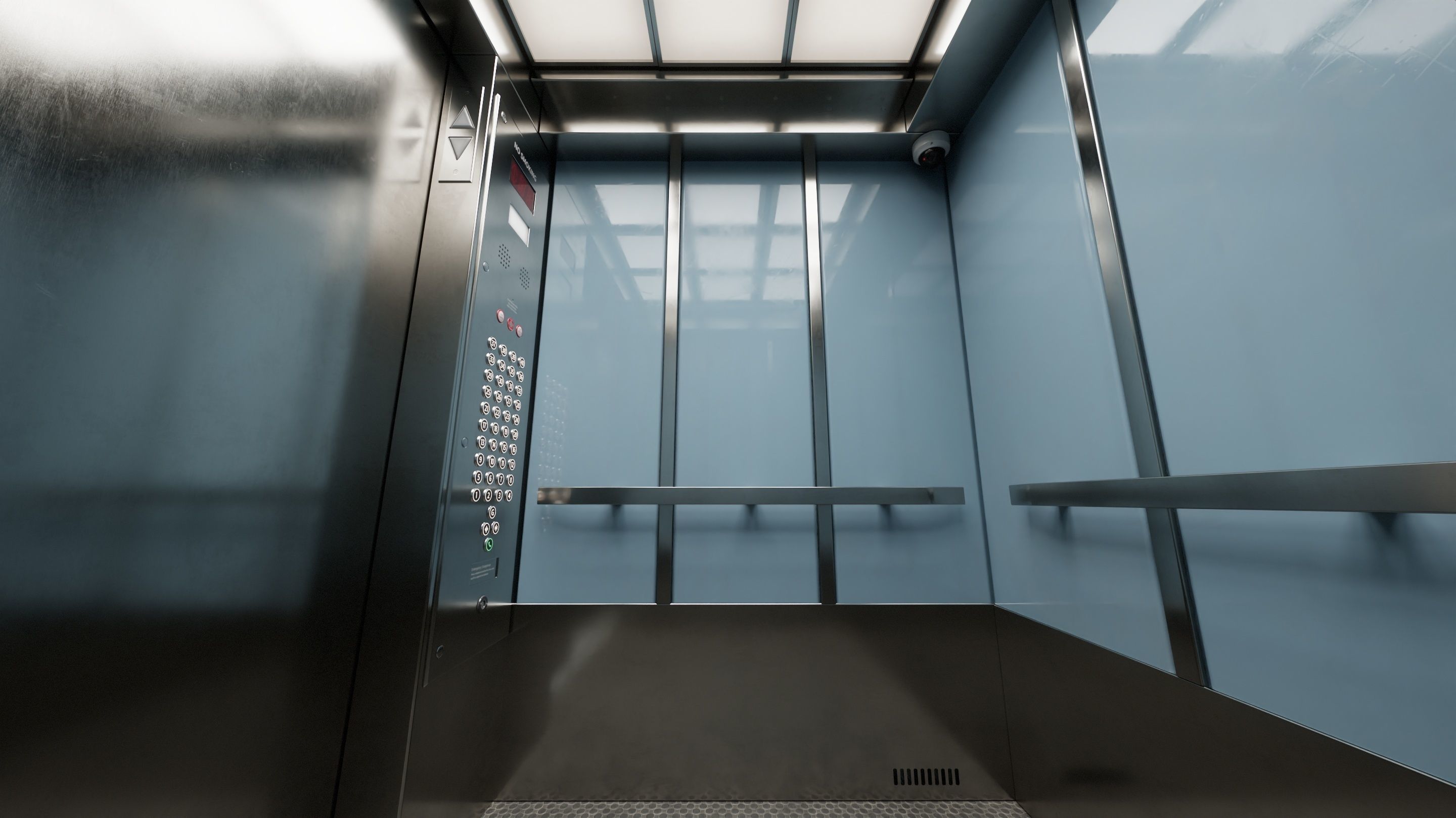 3D model Real-time Elevator Cab Interior 02 VR / AR / low-poly | CGTrader