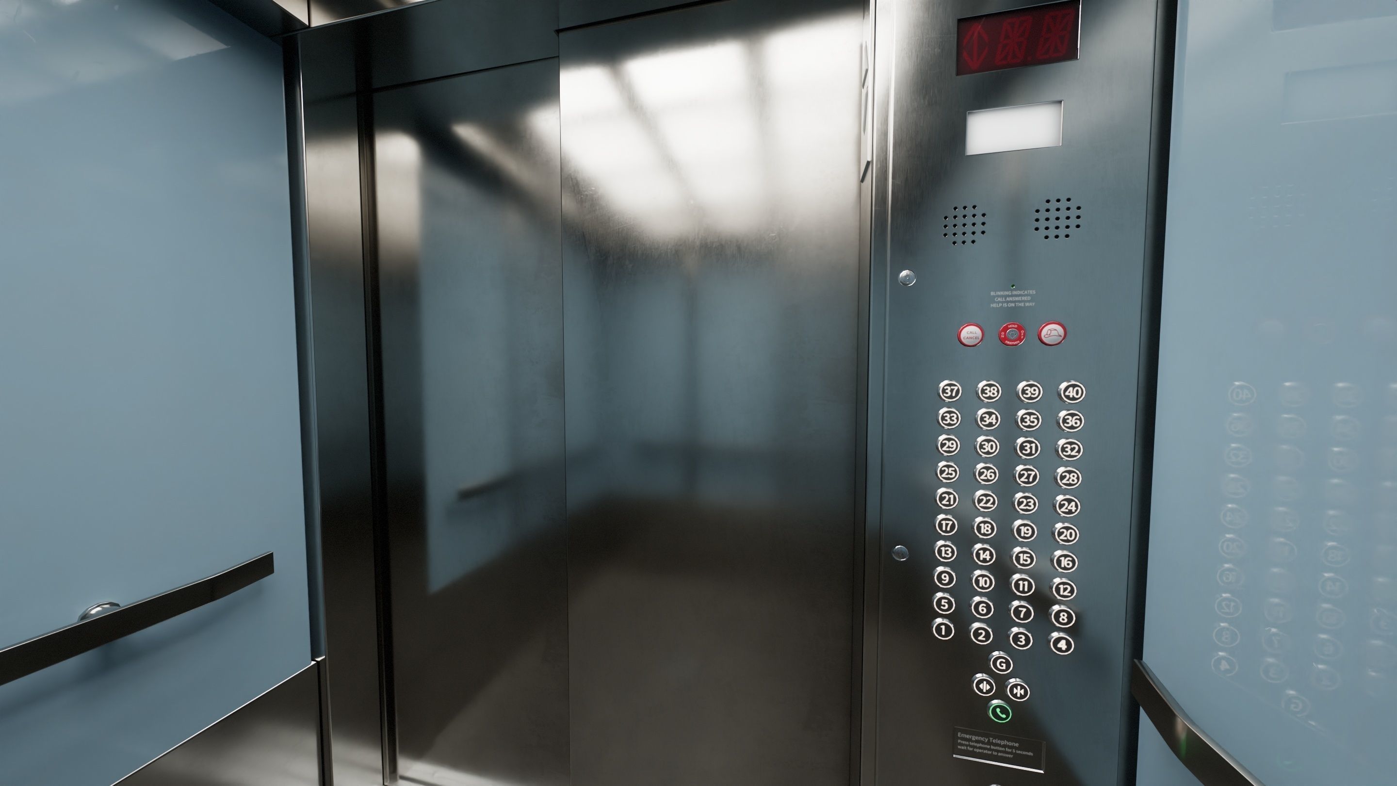3D model Real-time Elevator Cab Interior 02 VR / AR / low-poly | CGTrader