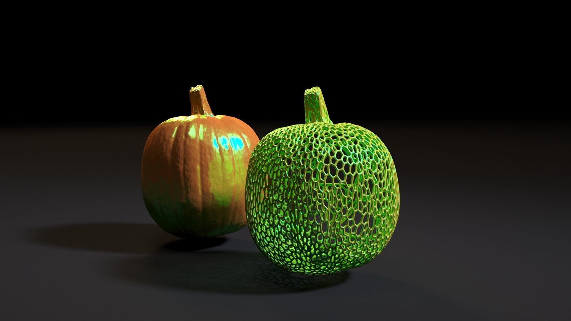 Radioactive pumpkin 3D model 3D printable | CGTrader