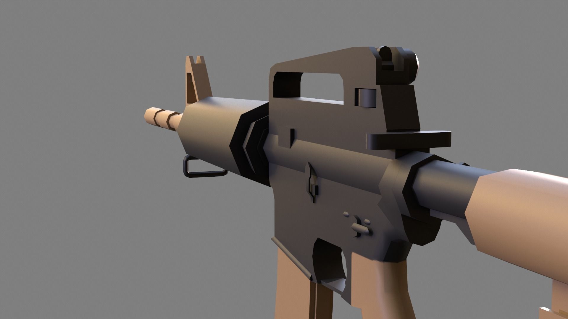 3D model M4A1 Carbine Stylized Gun VR / AR / low-poly | CGTrader